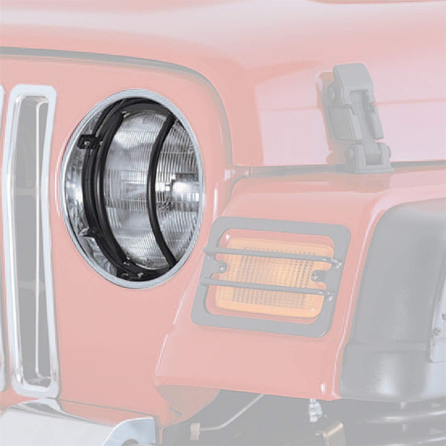Smittybilt Euro Light Headlight Covers, Black - 5660