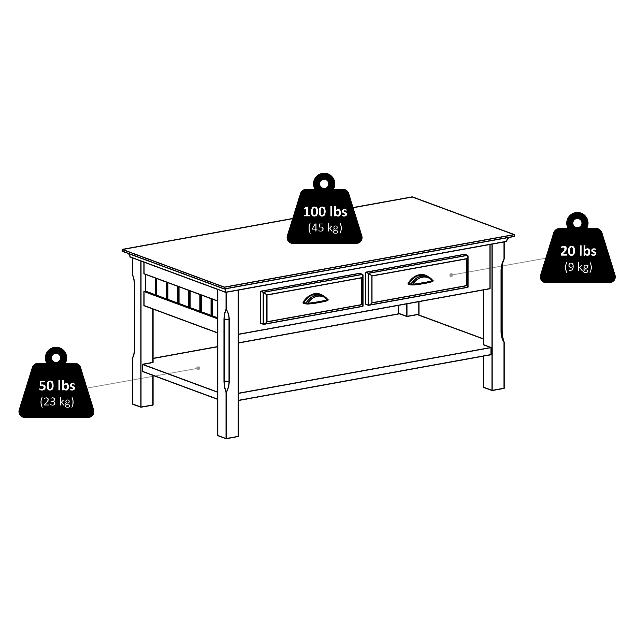 Winsome Timber Occasional Table, Black, 38 inches
