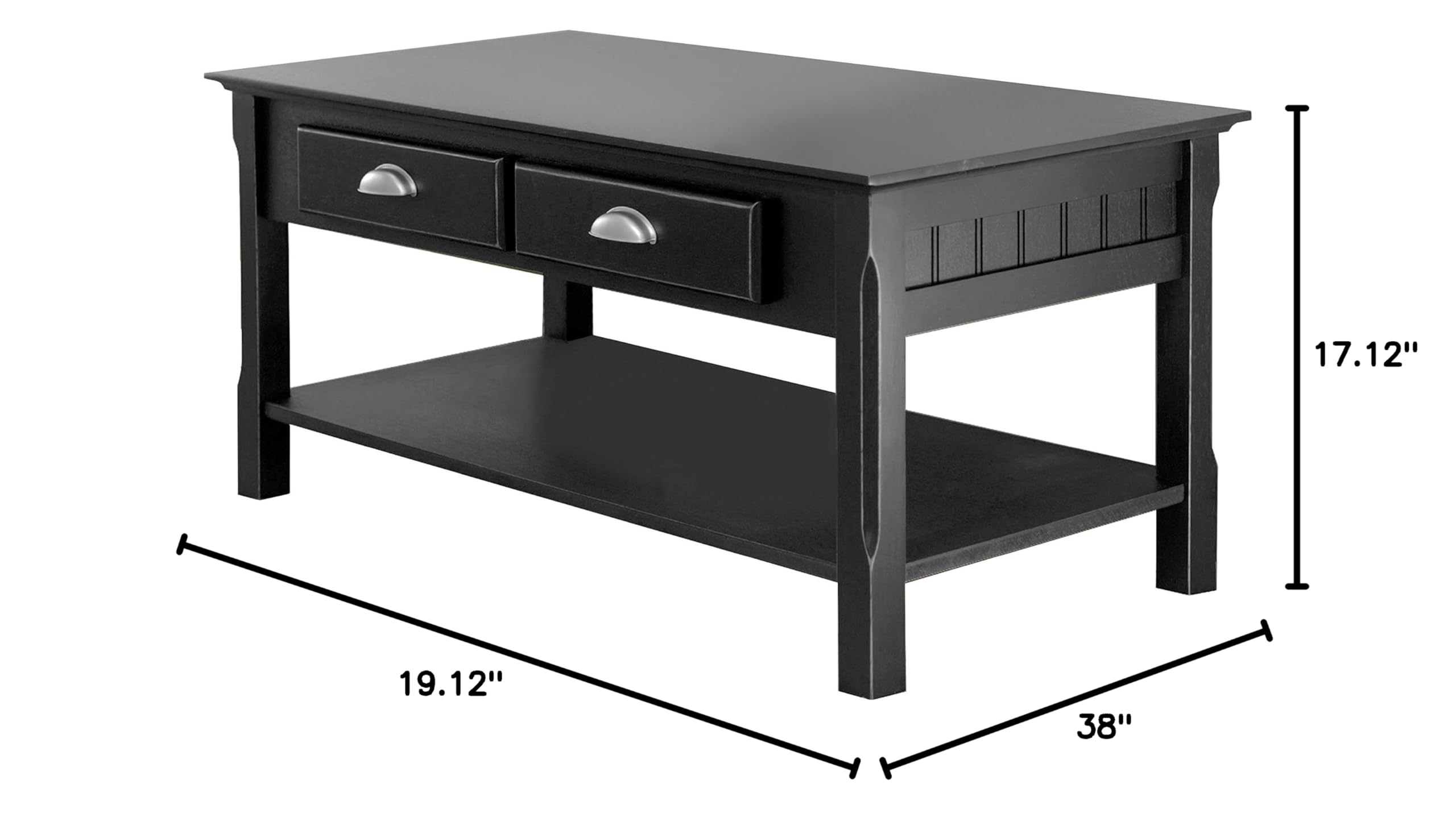 Winsome Timber Occasional Table, Black, 38 inches