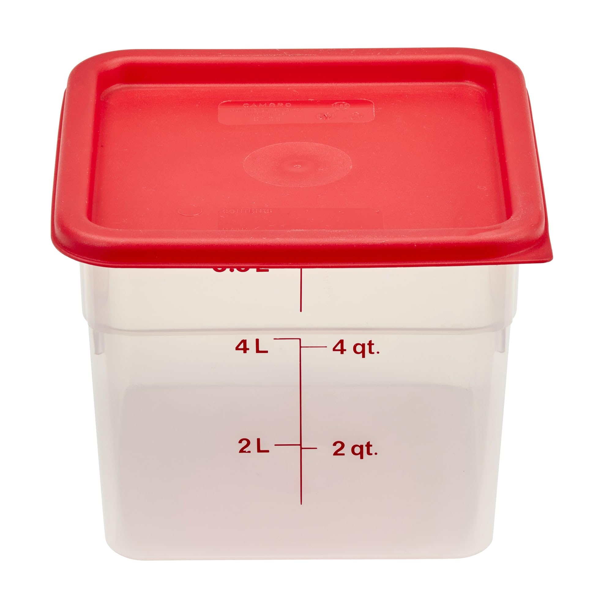 Cambro 6SFSPP190 CamSquare Storage Container, Translucent, 6 qt.
