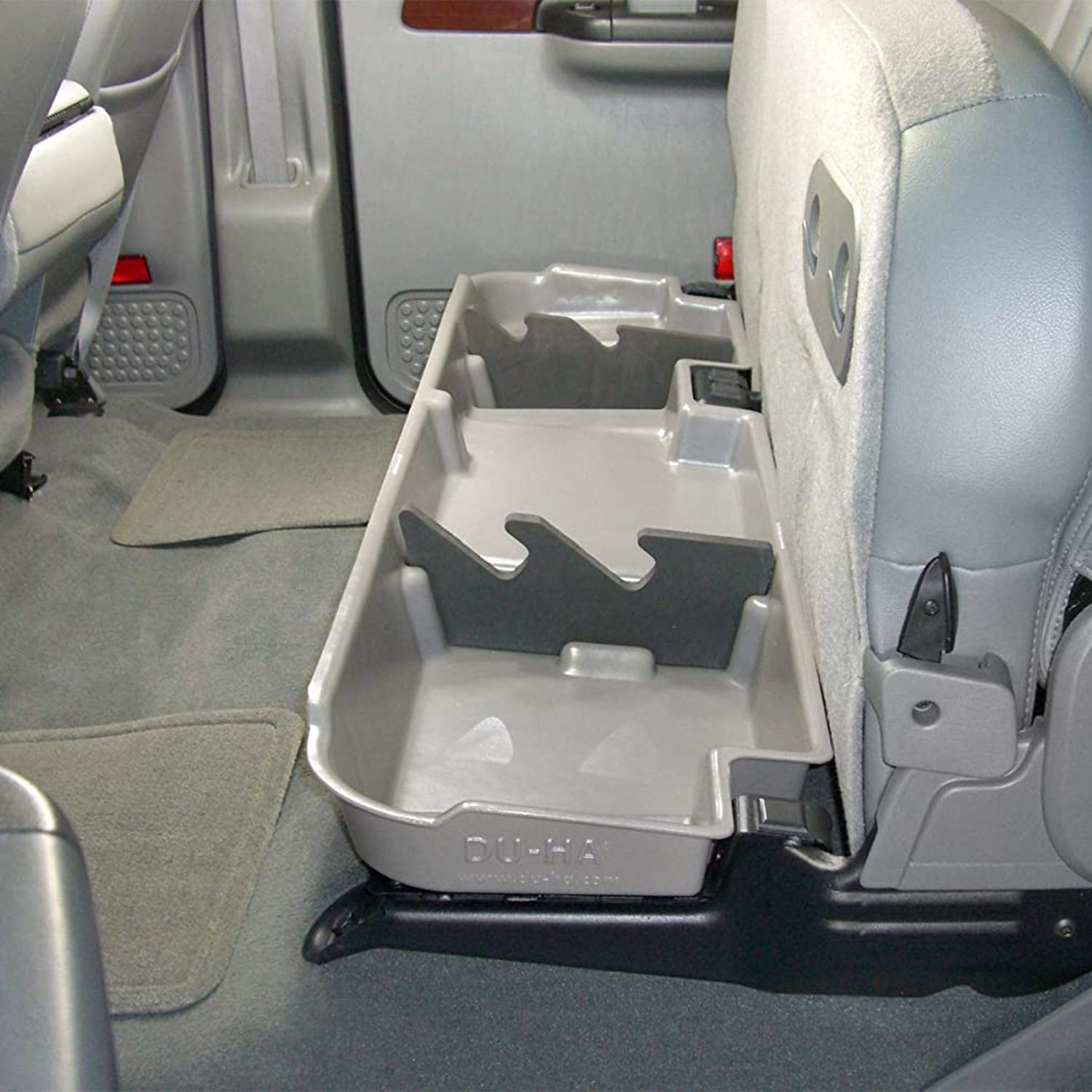 DU-HA Under Seat Storage Fits 03-16 Ford F-250 thru F-550 Super Duty Crew, Black, Part #20067