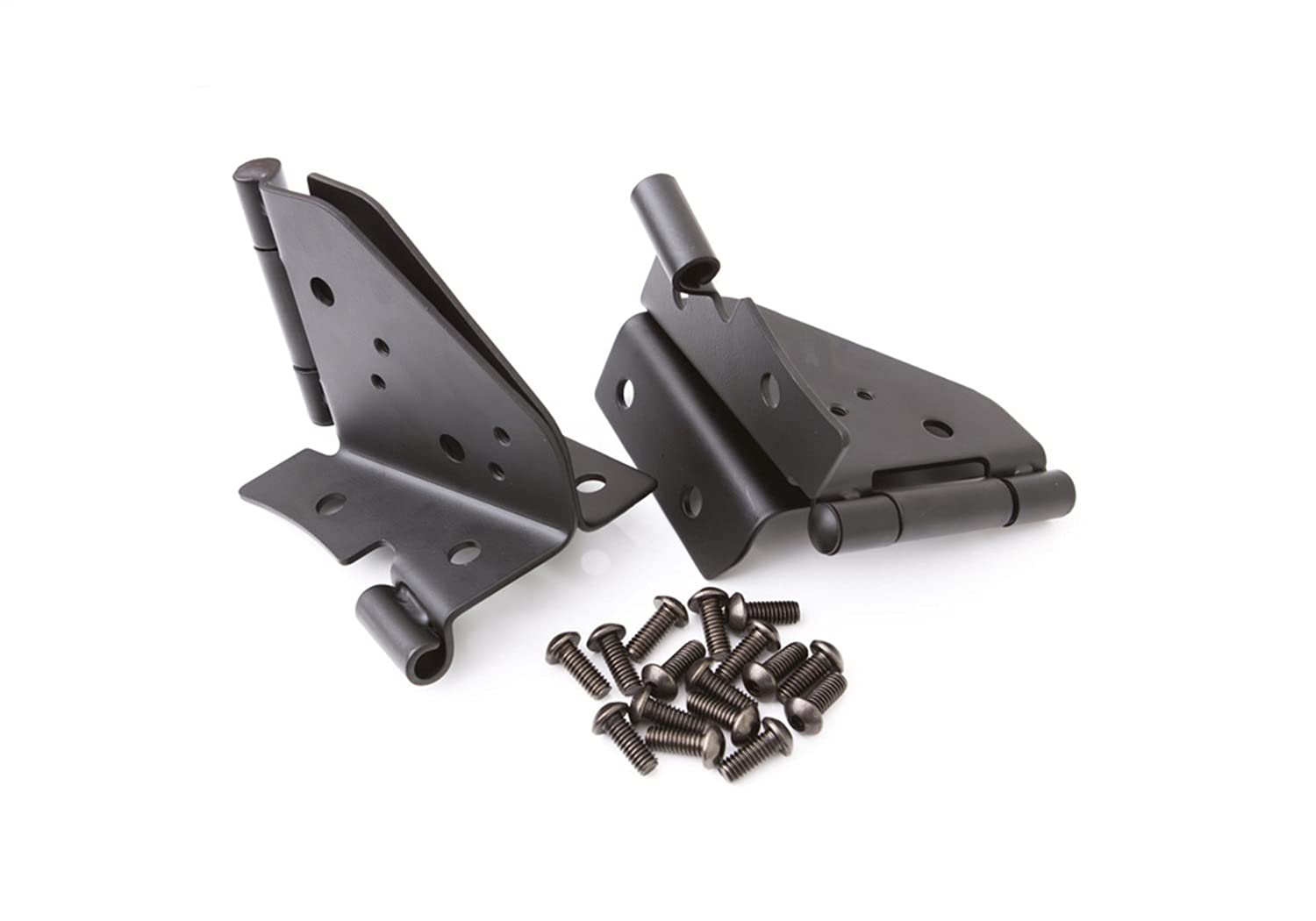 Rampage Windshield Hinges | Pair, Black | 7603 | Fits 1976 - 1995 Jeep CJ & Wrangler