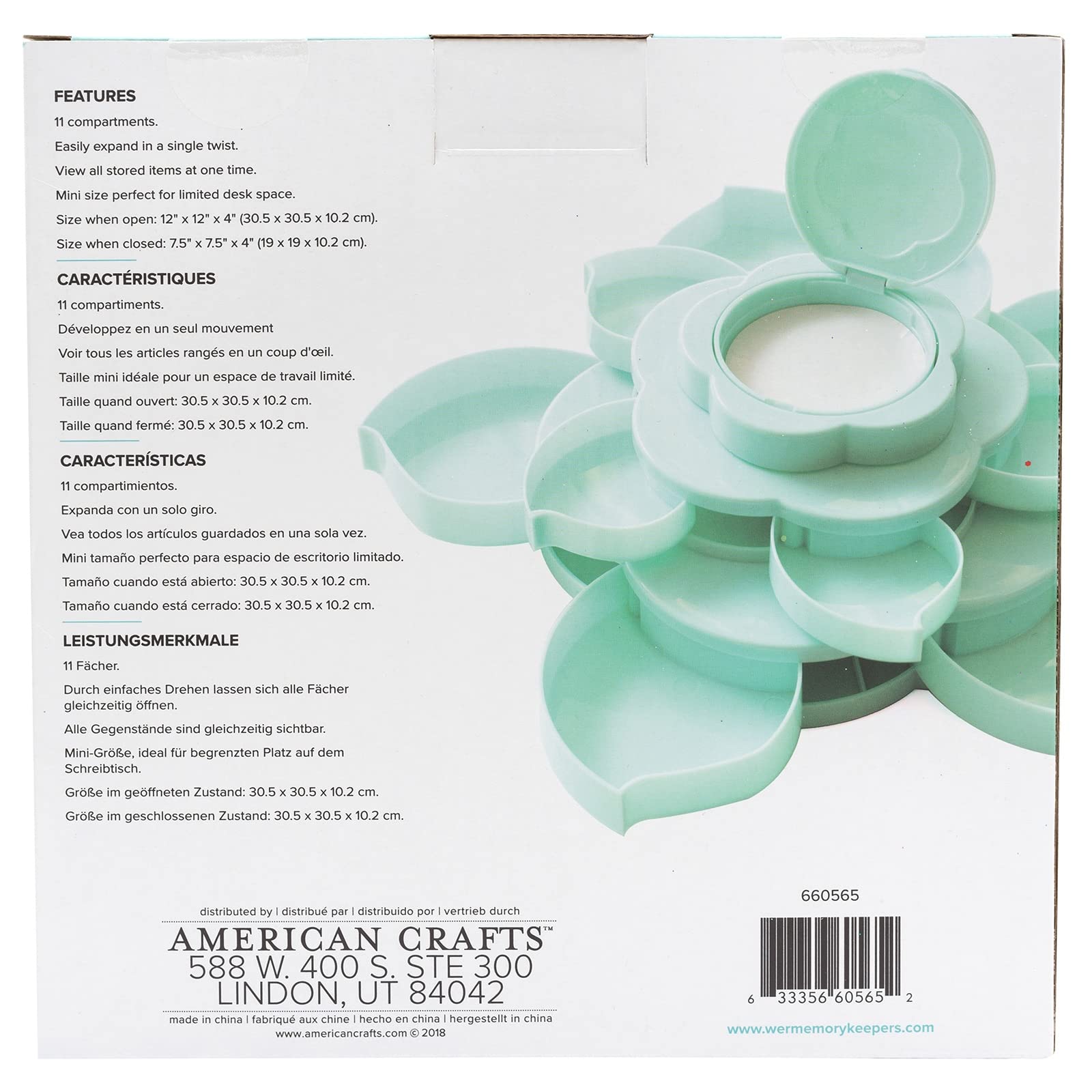 We R Memory Keepers 0633356605652 Bloom Storage Storage & Decor-Mini-Mint
