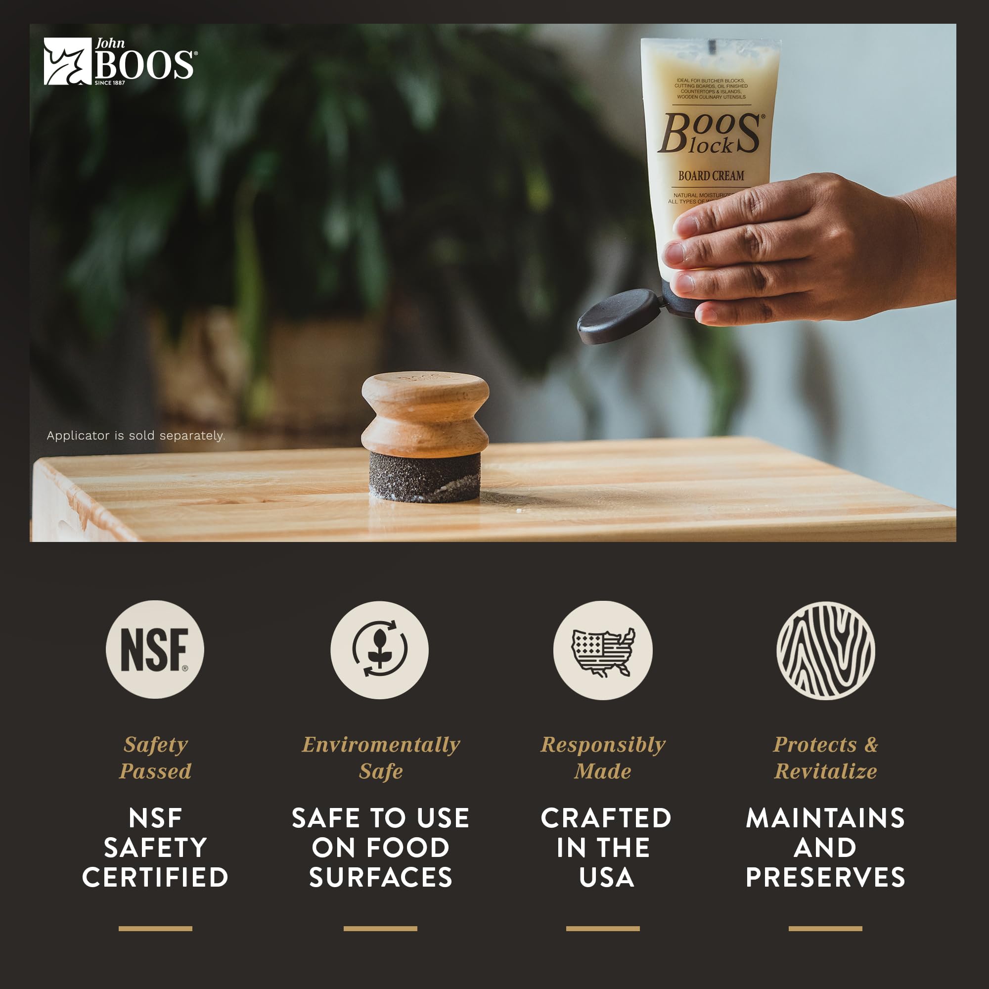 John Boos Block BWCB Butcher Block Board Cream, 5 Ounce