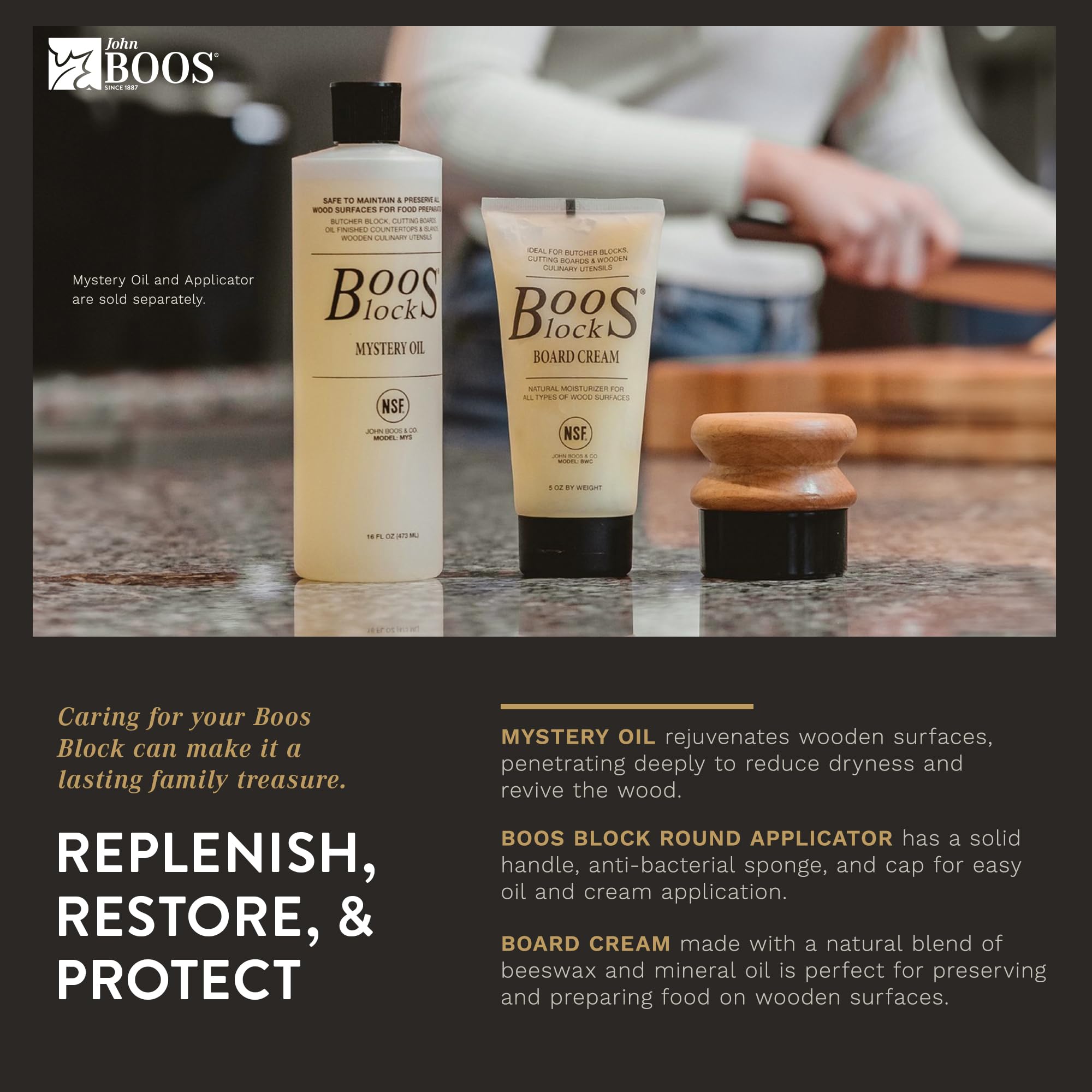 John Boos Block BWCB Butcher Block Board Cream, 5 Ounce