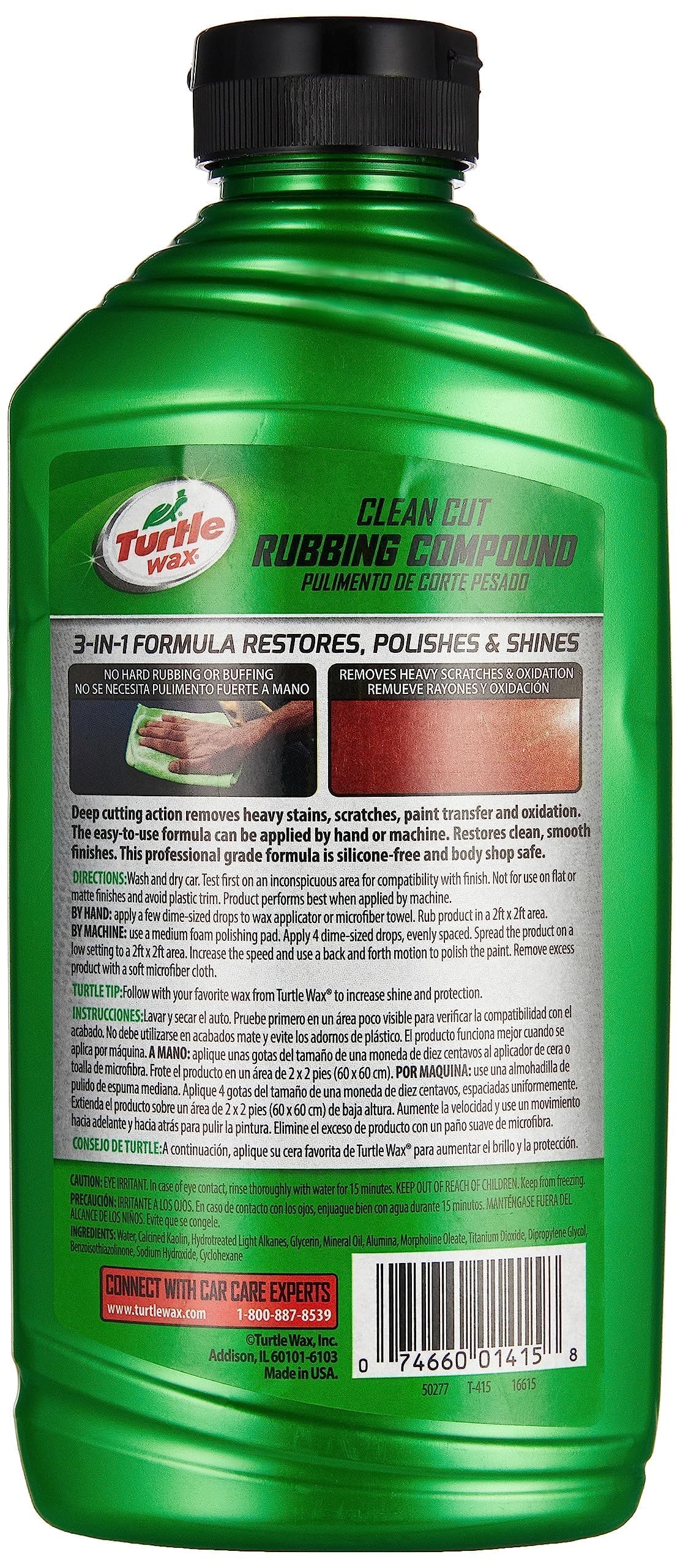 Turtle Wax T-415 Premium Grade Rubbing Compound - 18 oz. , Green
