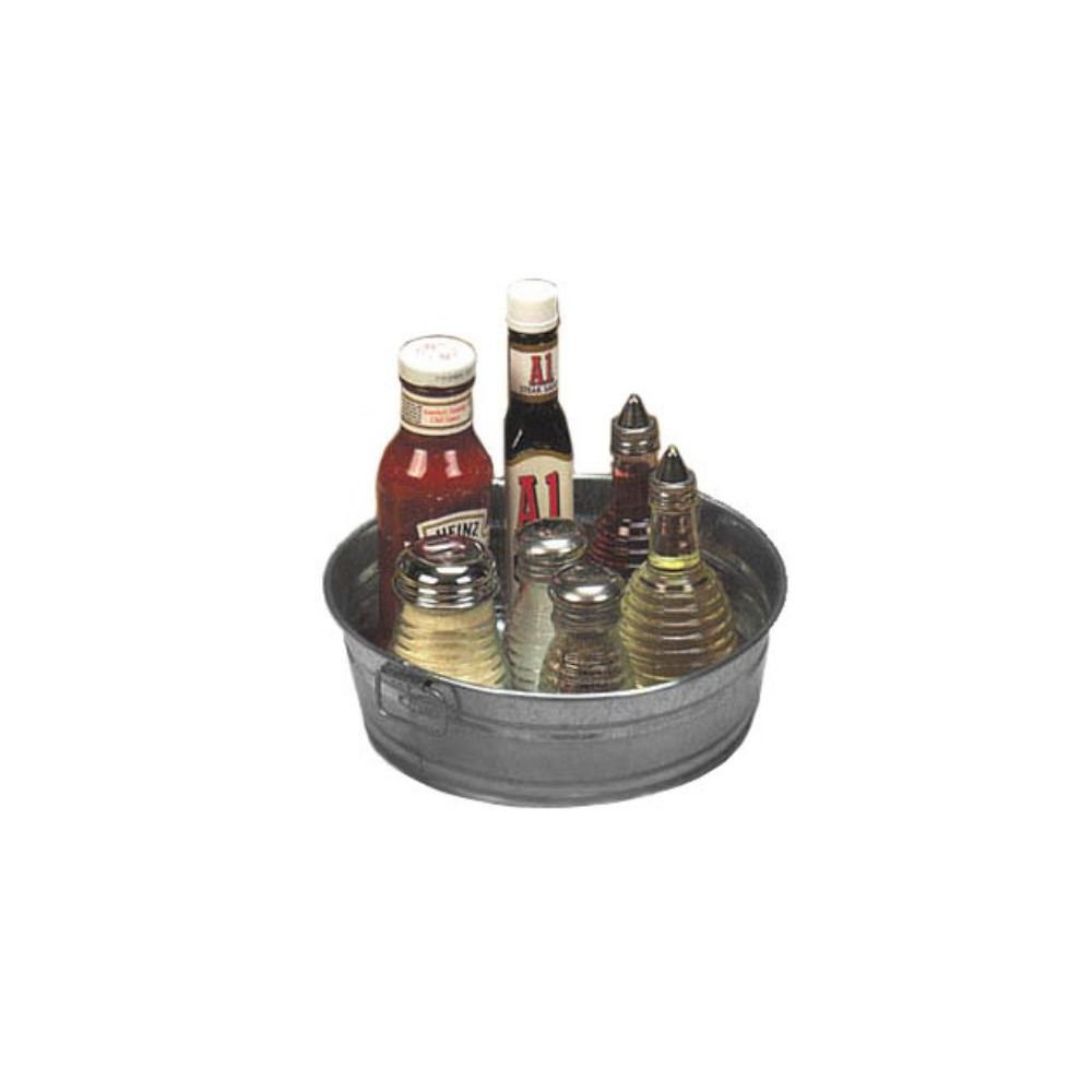 American Metalcraft MTUB10 Natural Galvanized Aluminum Tub with Side Handle, 88-Ounce, 9-3/4" Diameter X 3-1/4" H, Silver