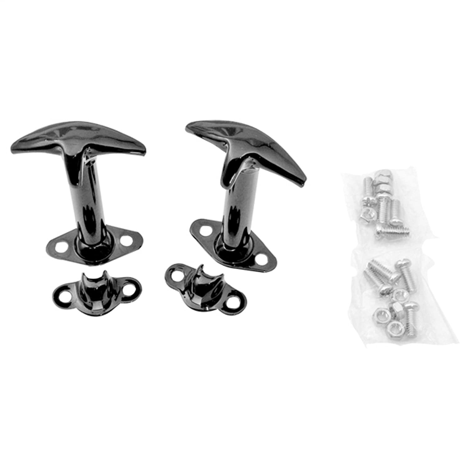 Rugged Ridge 11210.01 Hood Catch Kit, Black; 41-95 Jeep CJ/Wrangler YJ