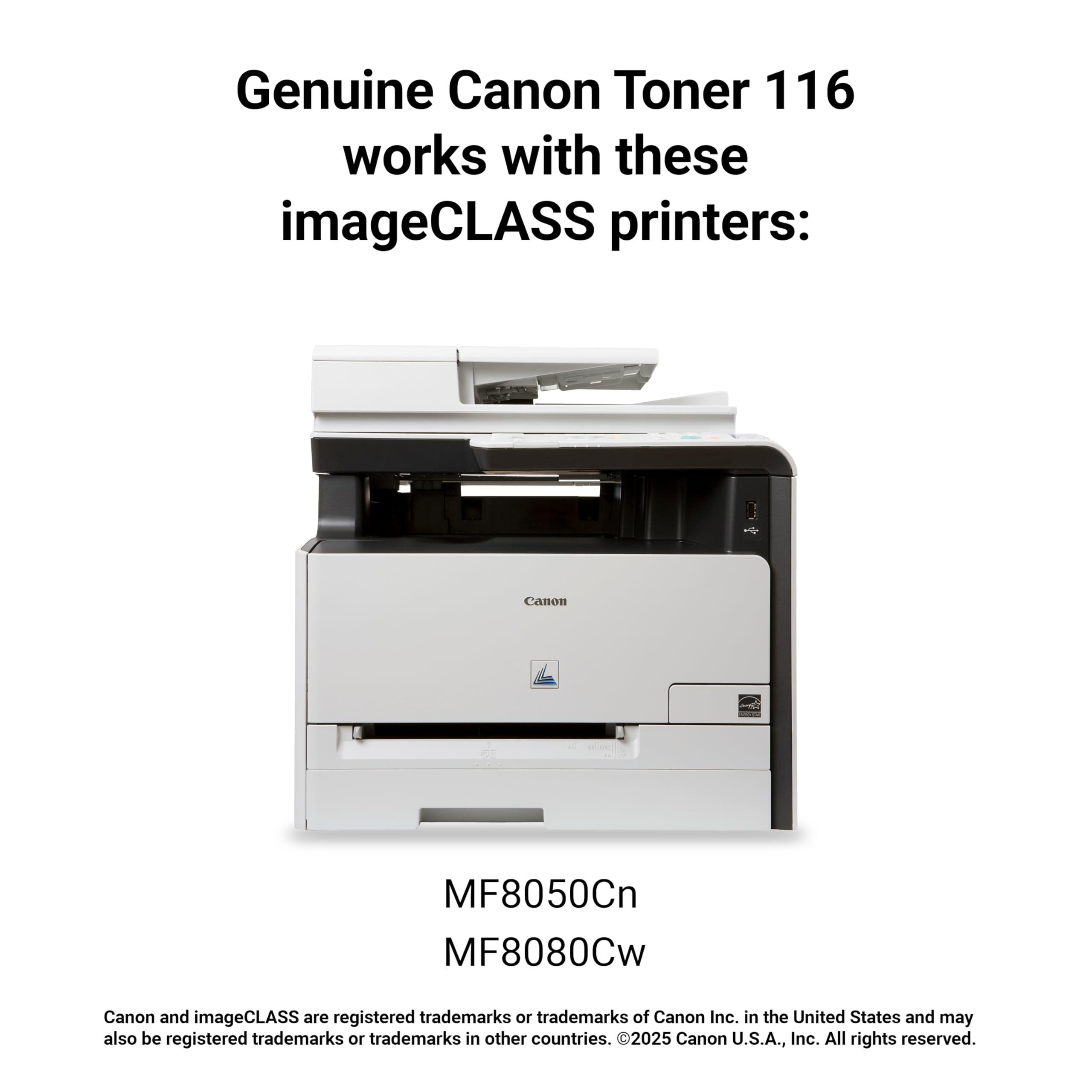 Canon Genuine Toner, Cartridge 116 Magenta (1978B001), 1 Pack Color imageCLASS MF8050Cn, MF8080Cw Laser Printer