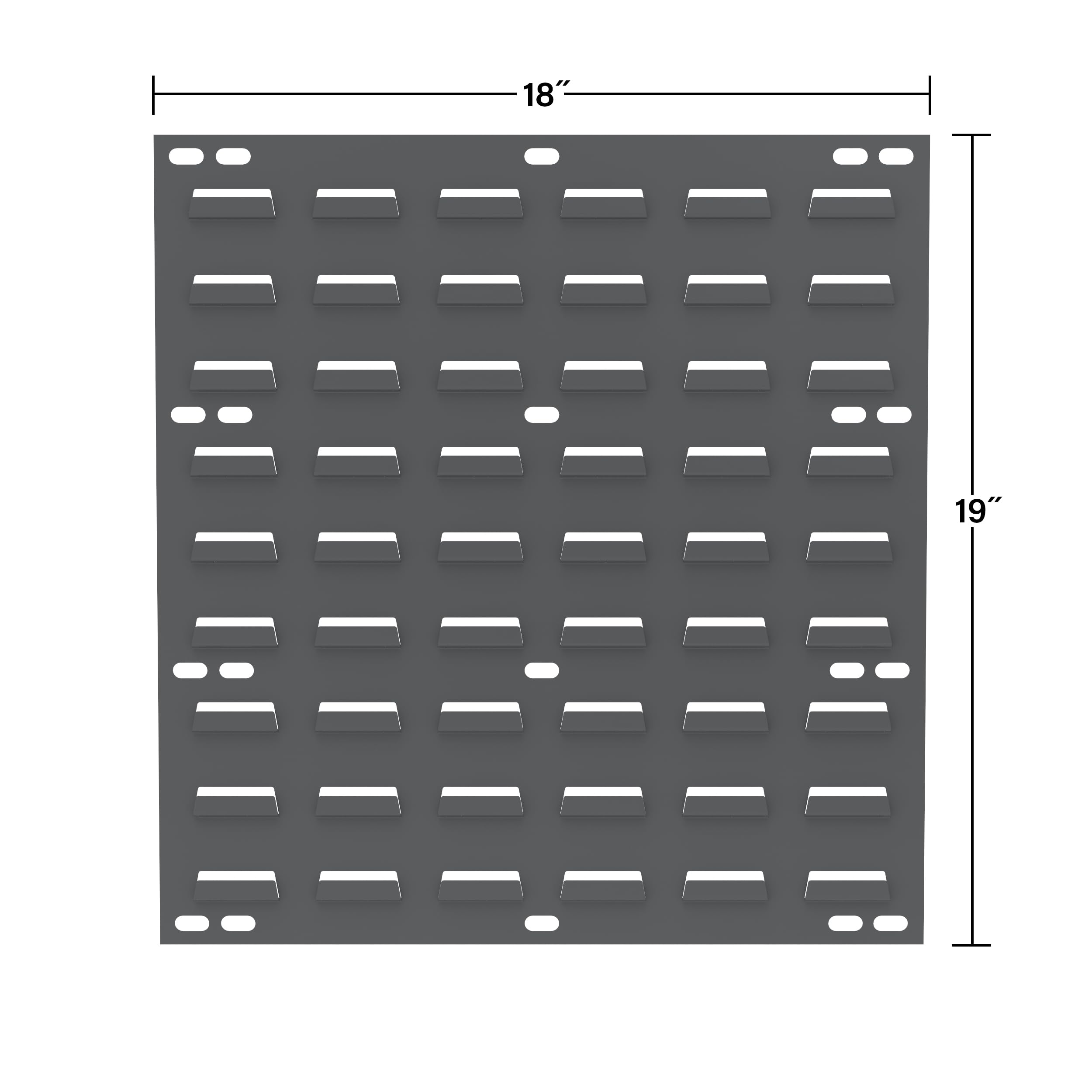 Akro-Mils 30618 Louvered Steel Wall Mount Panel Garage Organizer for Hanging AkroBin Storage Bins, 18-Inch W x 19-Inch H, Grey, 4 Pack