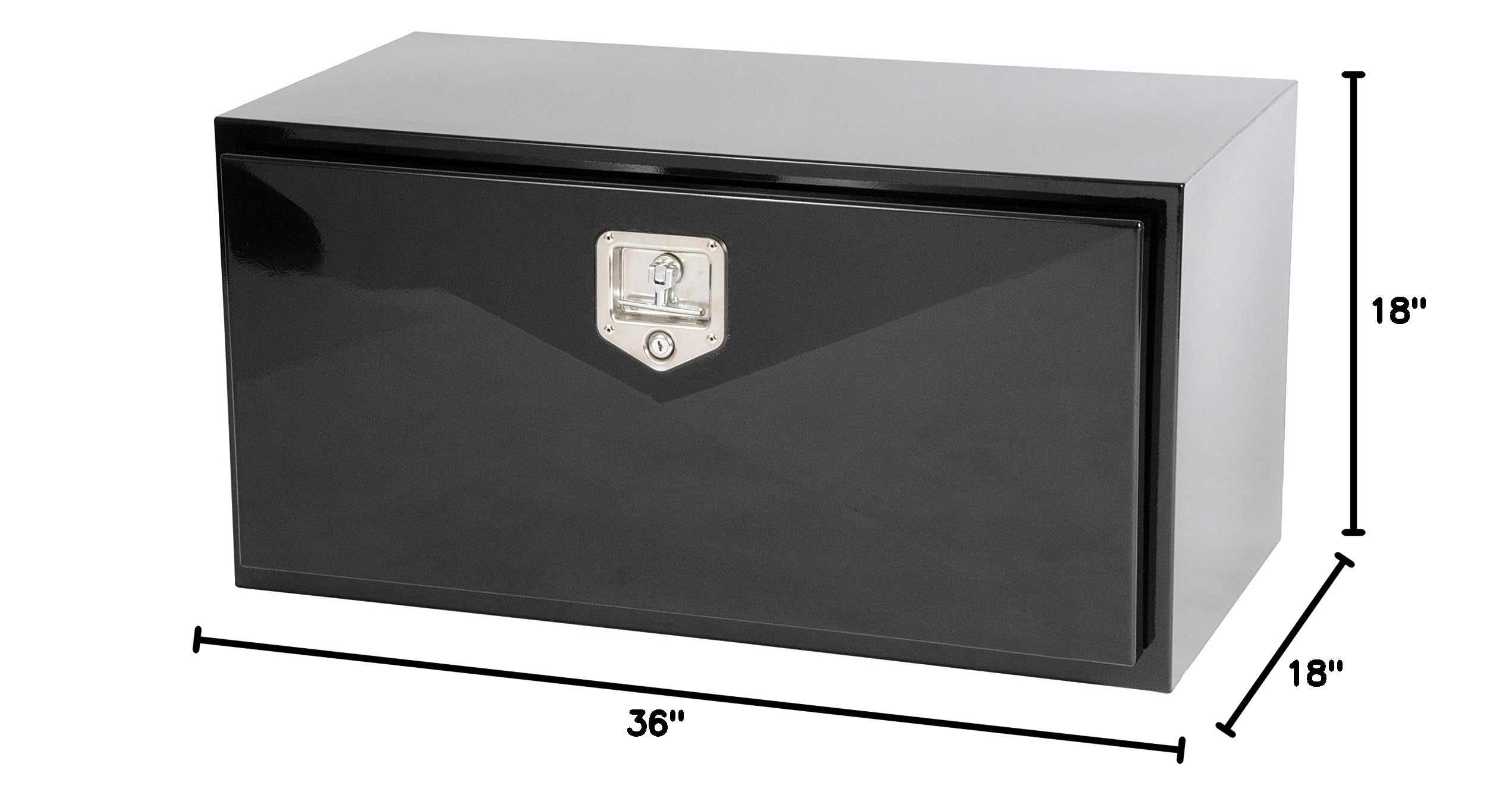Dee Zee DB-2600 Steel Underbed Tool Box Black, L 36 in. x W 18 in. x H 18 in.