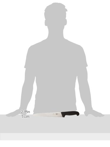 Victorinox Blade1 Fibrox Pro Black Carving-Straight 10" Semi-Flexible Pointed Blade 1" Width at Handle, 10 inch, Multi