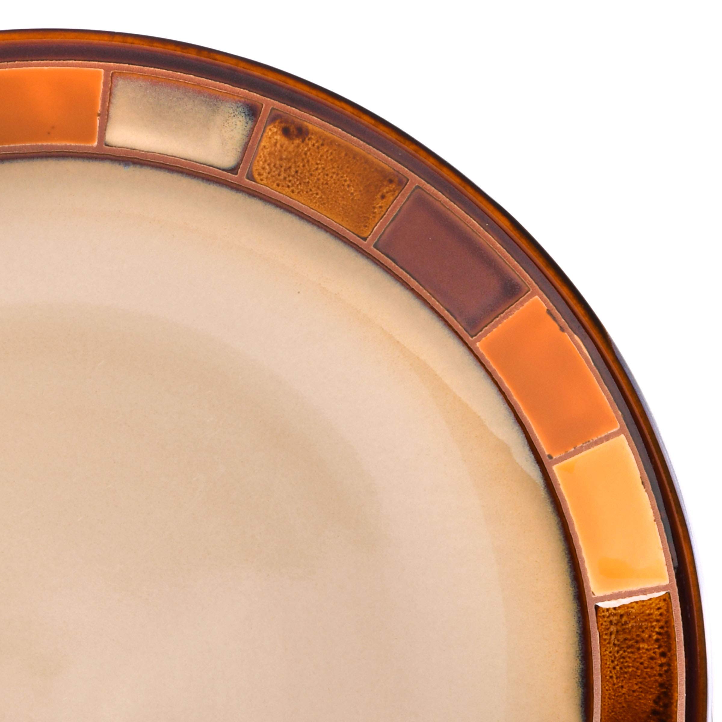 Gibson Casa Estebana 16-piece Dinnerware Set Service for 4, Beige and Brown - 70736.16RM