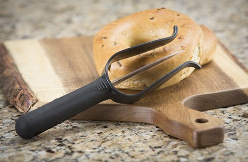 Tablecraft FirmGrip Bagel Knife - safely slice bagels, baguettes, English muffins and buns