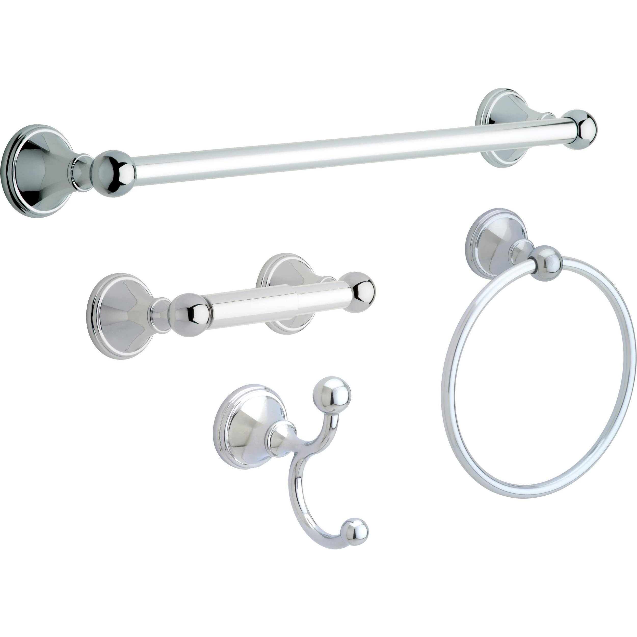 Franklin Brass, Polished Chrome 125861 Crestfield, Bath Hardware Accessory, Double Robe Hook