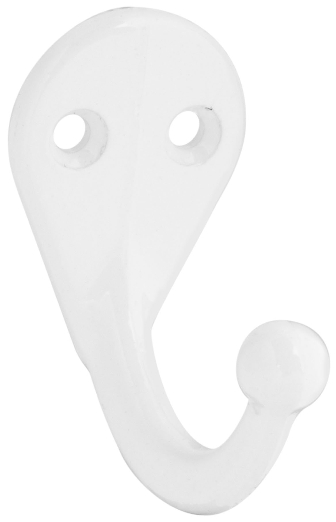 Stanley Hardware S819-009 4025 Single Prong Robe Hook in White