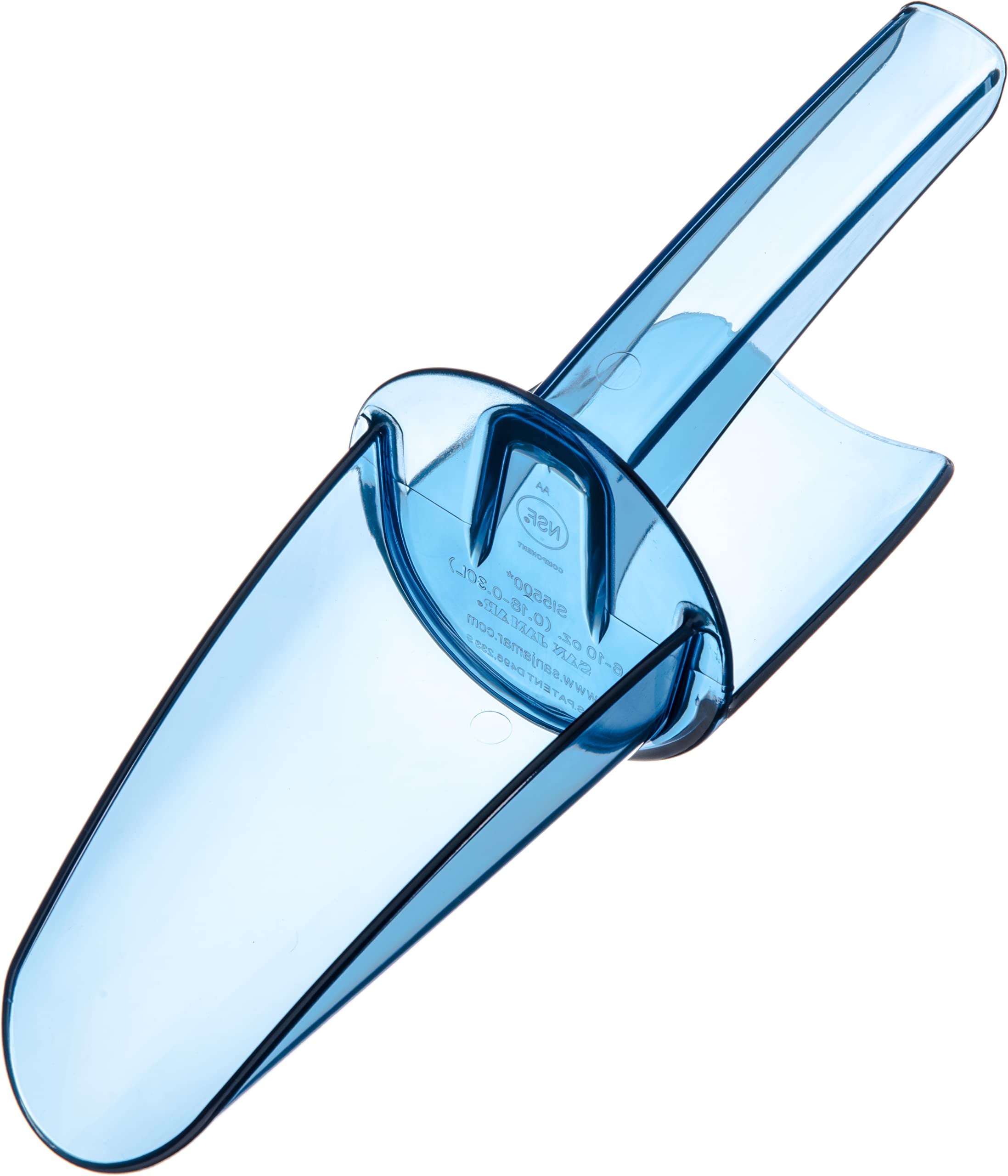 San Jamar SI5000 Polycarbonate Saf-T-Scoop and Guardian System, 6oz to 10oz, for Bar and Beverage Station, Blue