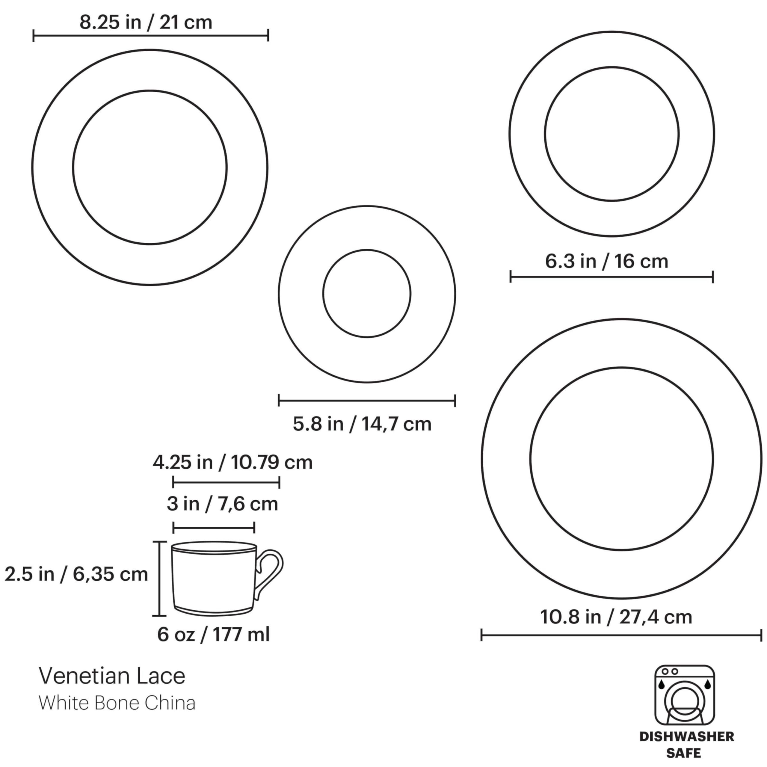 Lenox Venetian Lace 5 Piece Place Setting, 5-Piece Place Setting, Lenox Venetian Lace Fine Dinnerware