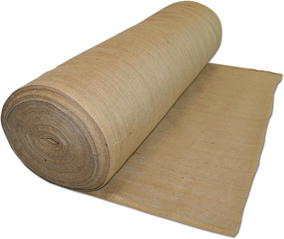 AK TRADING CO. 60-Inches Wide Natural Jute Burlap Fabric Rolls - 100 Yards