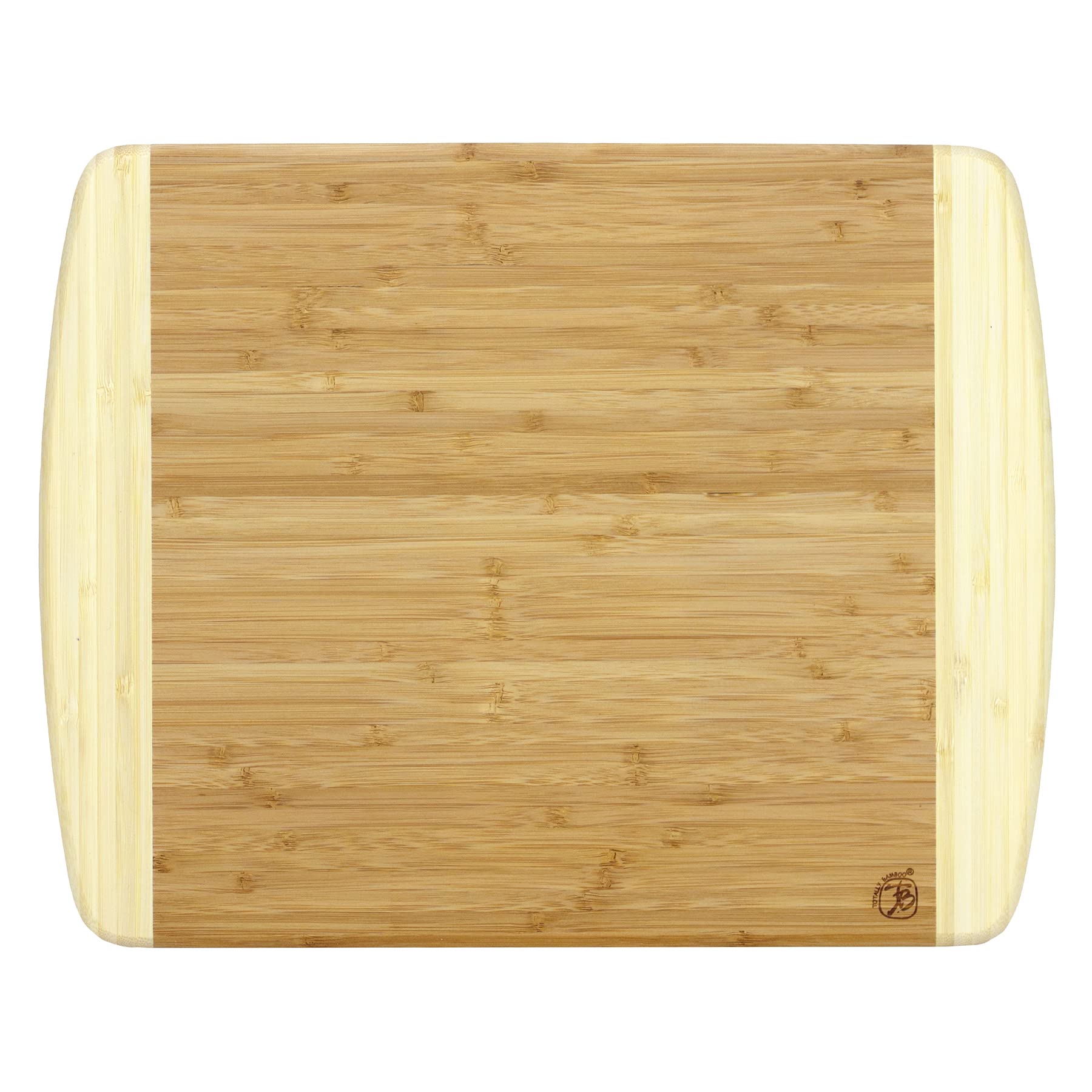 Totally Bamboo Kauai Bamboo Serving & Cutting Board, 14" x 11.5", Natural Two Tone