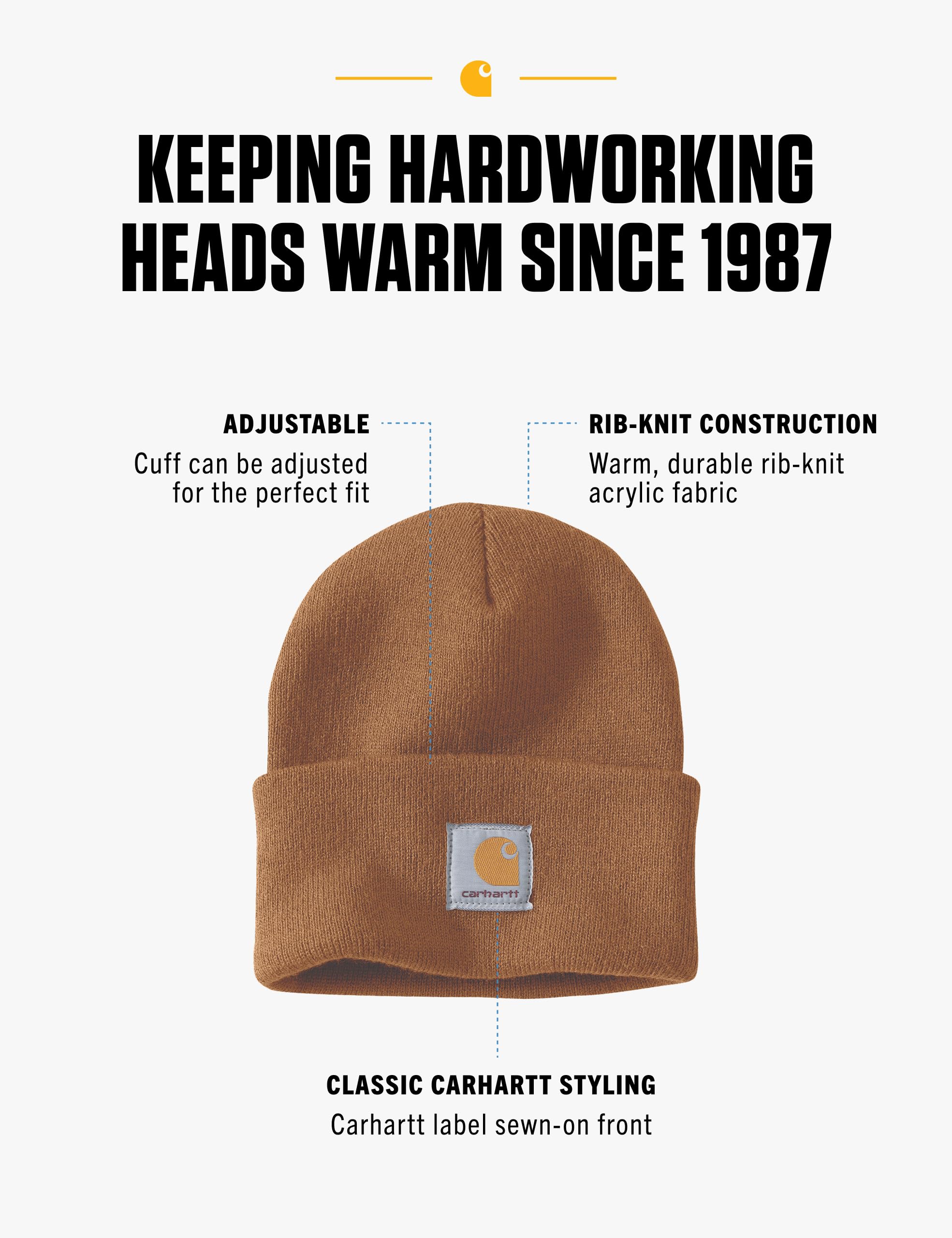 Carhartt Men's Knit Cuffed Beanie, Brown, One Size