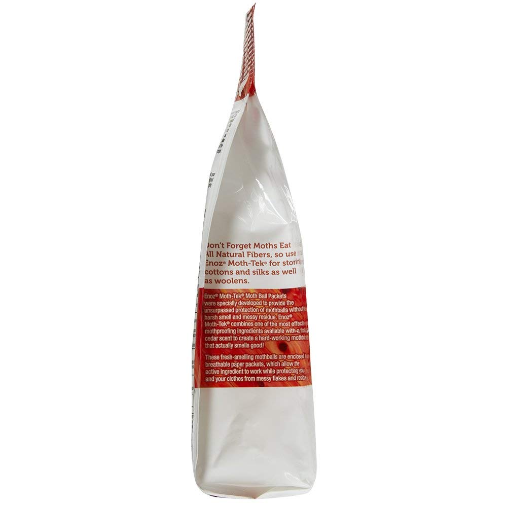 Enoz Moth Ball Packets - Ceder Scented Kills Clothes Moths, Carpet Beetles, and Eggs and Larvae
