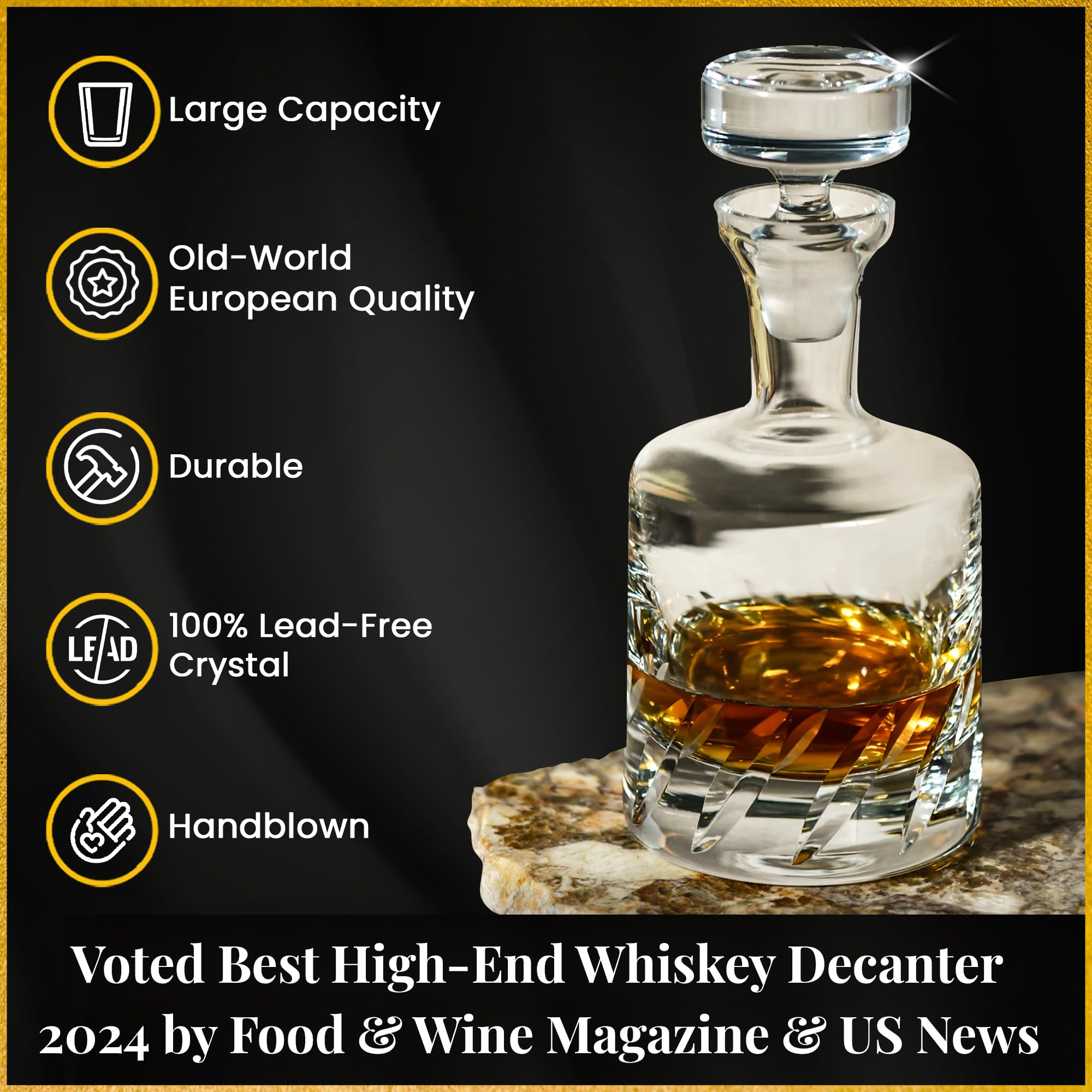 Ravenscroft Crystal Beveled Blade Decanter