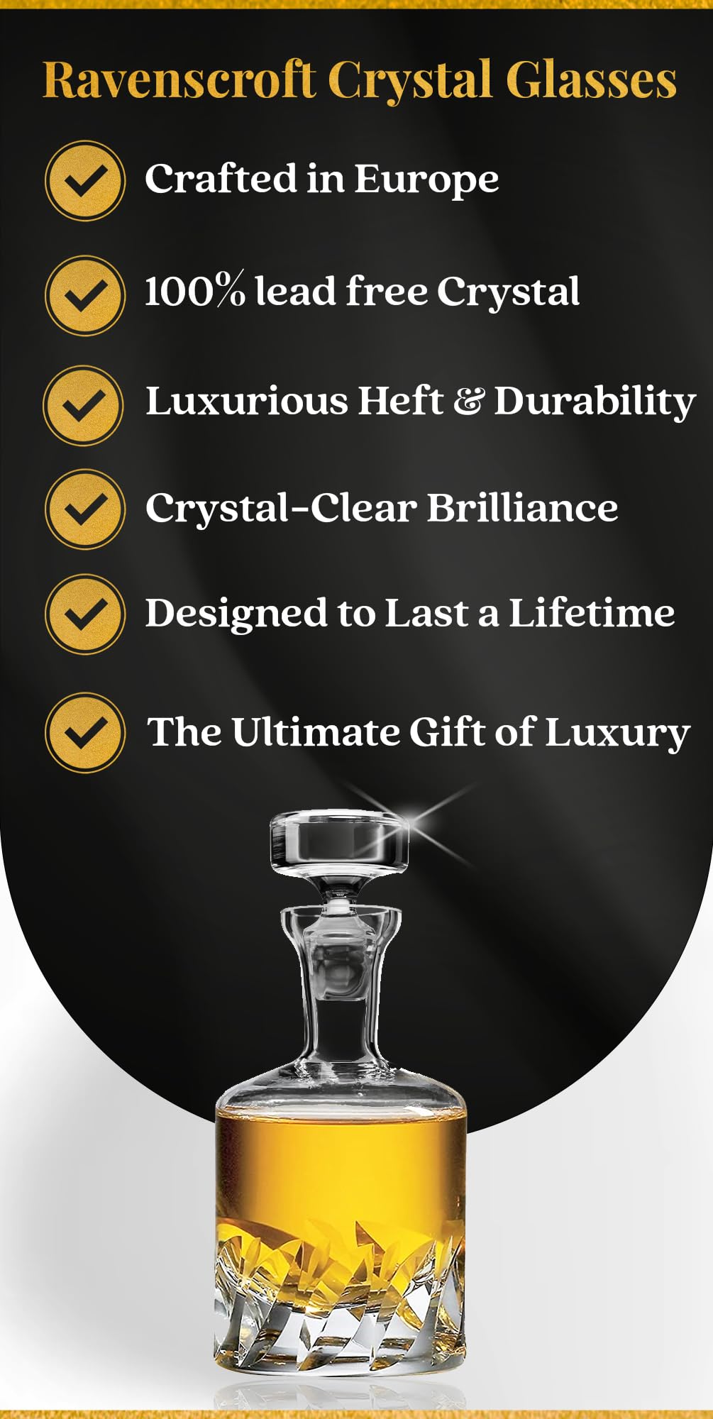 Ravenscroft Crystal Beveled Blade Decanter