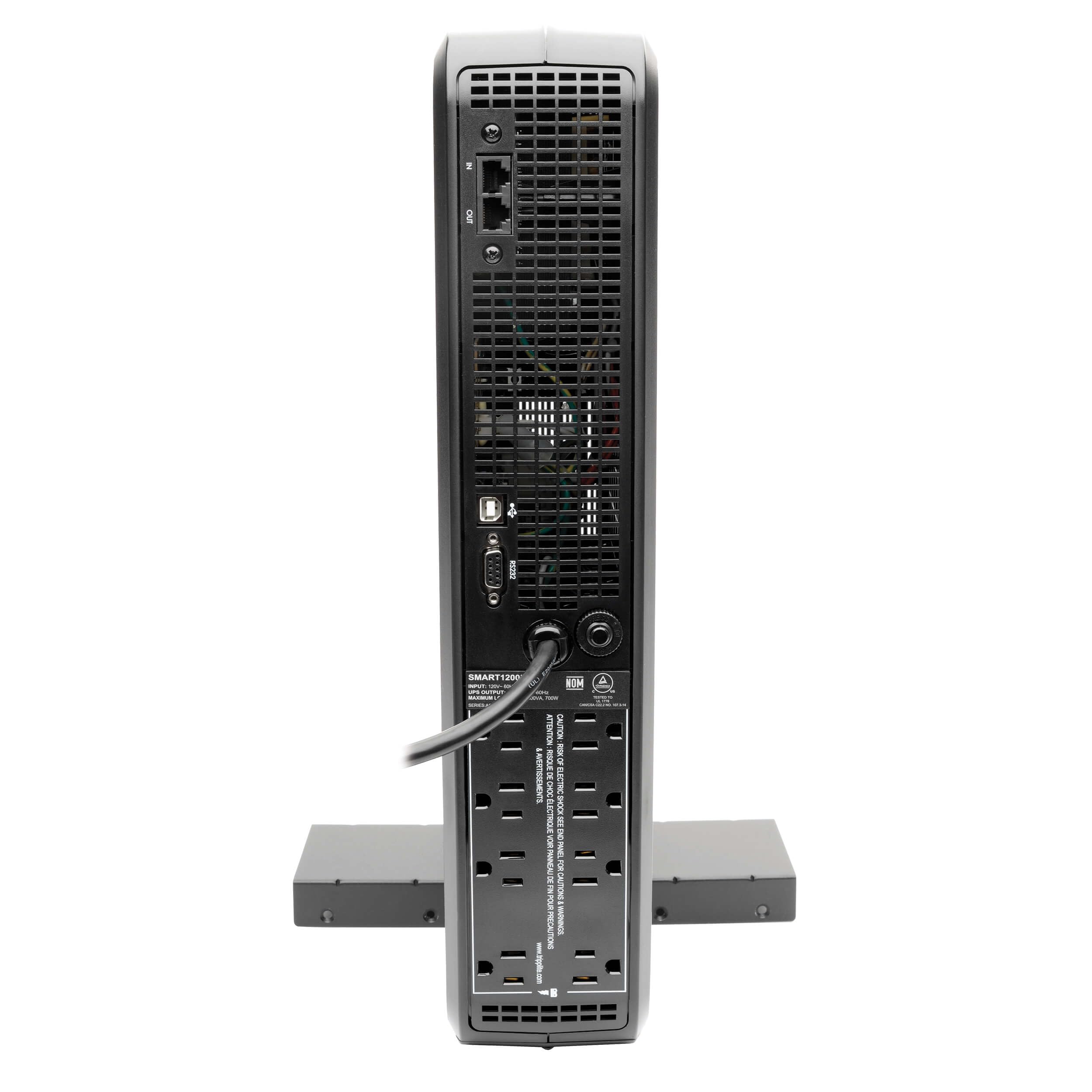 Tripp Lite SMART1500LCD 1500VA Smart UPS Battery Back Up, 900W Rack-Mount/Tower, LCD, AVR, USB, DB9, 3 Year Warranty & Dollar 250,000 Insurance Black