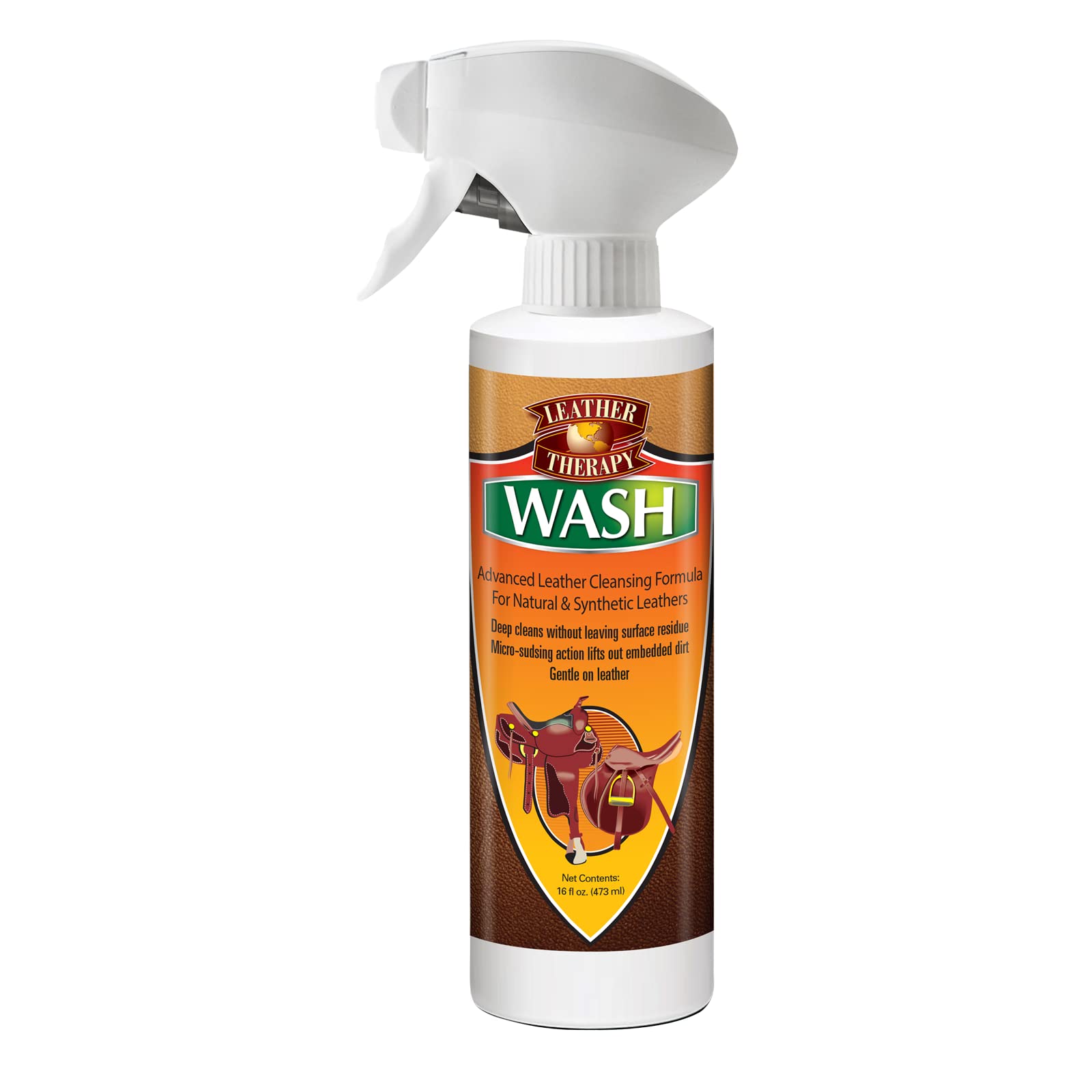 Leather Therapy Wash, Premium Cleaner & Moisturizer for Natural and Synthetic Leather, 16oz