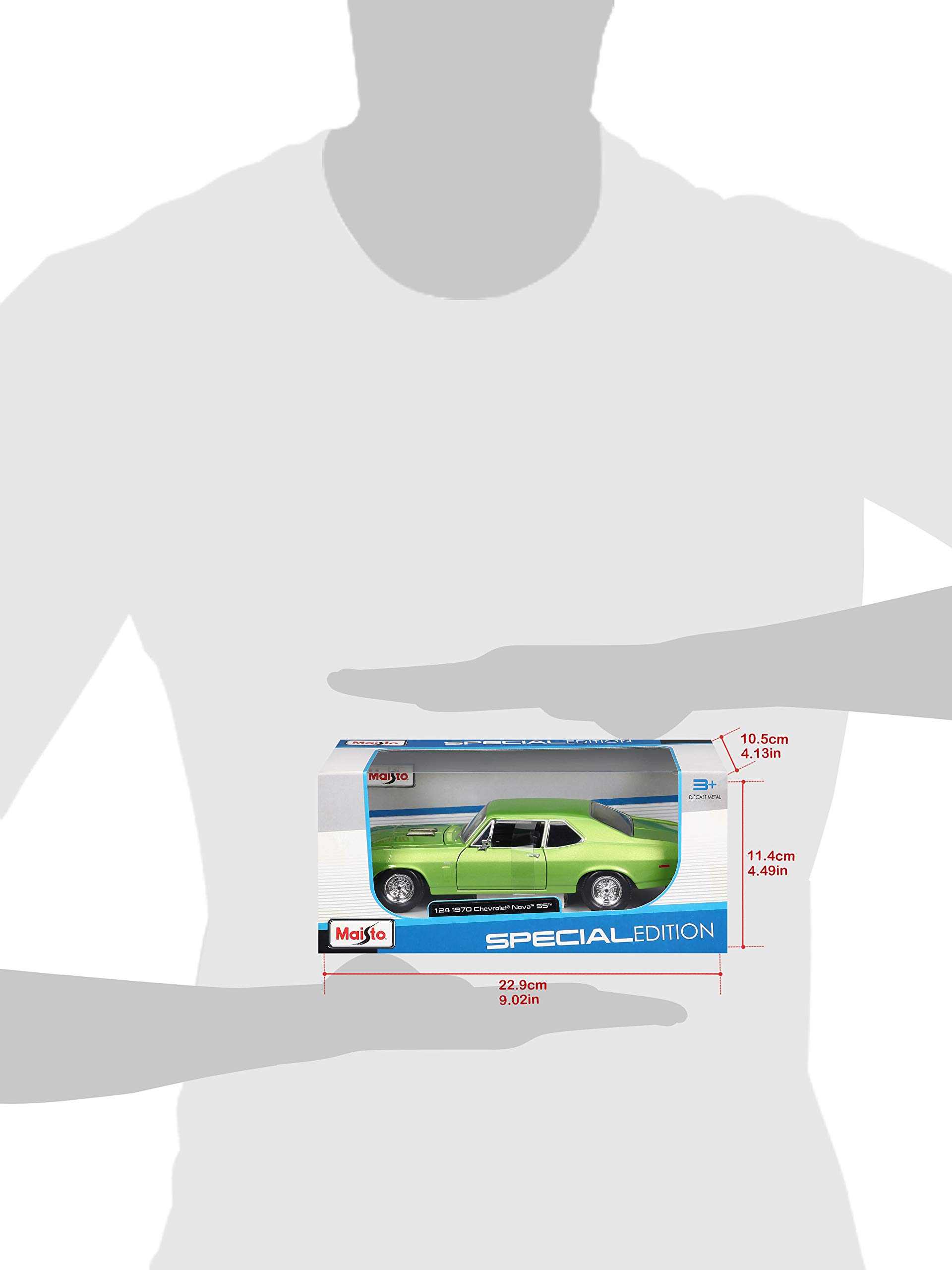 Maisto 1:24 Scale 1970 Chevrolet Nova SS Diecast Vehicle (Colors May Vary) , Green
