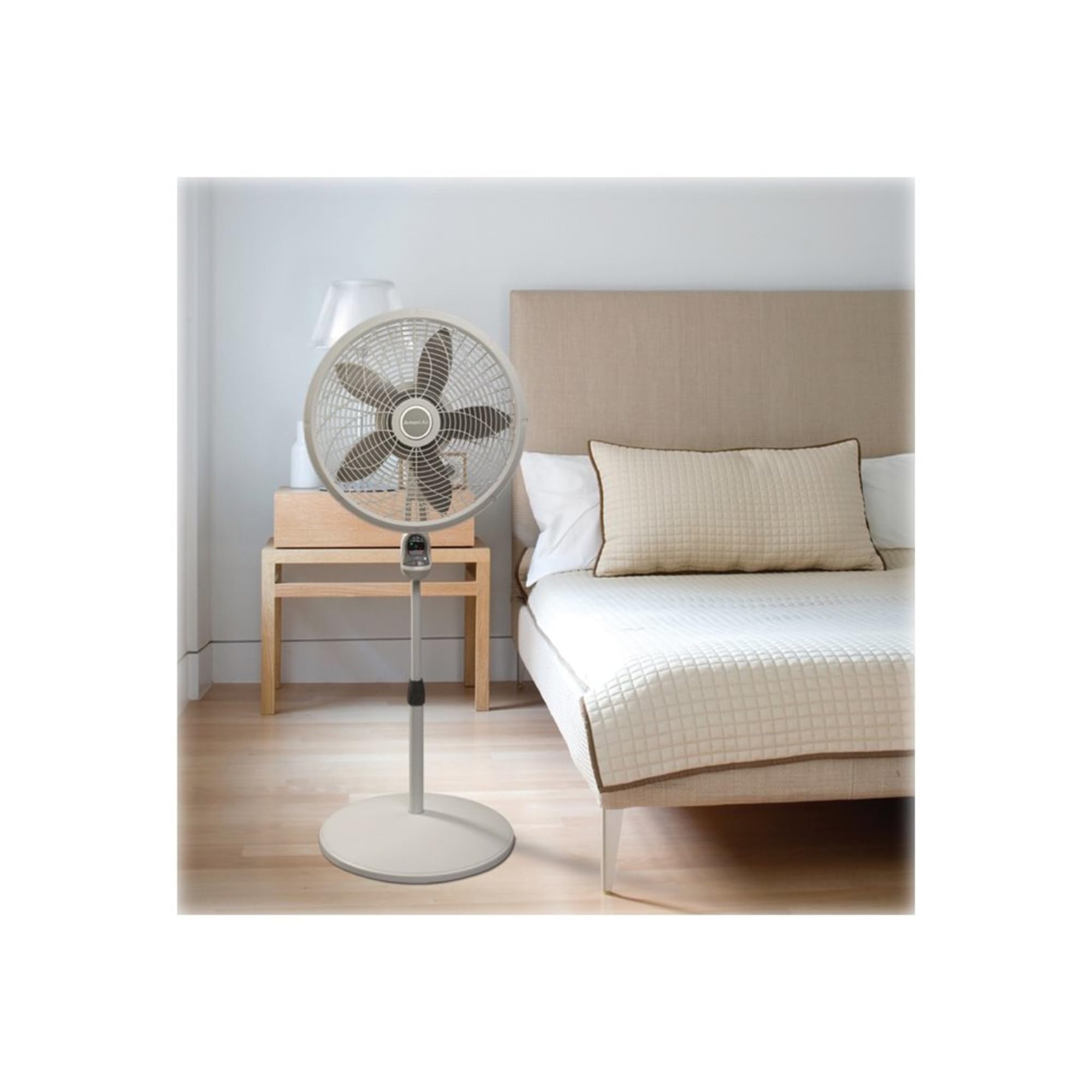 Lasko Lasko-18 Remote Control Elegance & Performance Pedestal, 3-Speed (1850) Household Fans, 26 x 21 x 6 inches, White