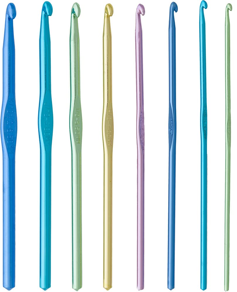 Simplicty Aluminum Crochet Hook Crochet Hook Set, 8pc, Sizes D-K