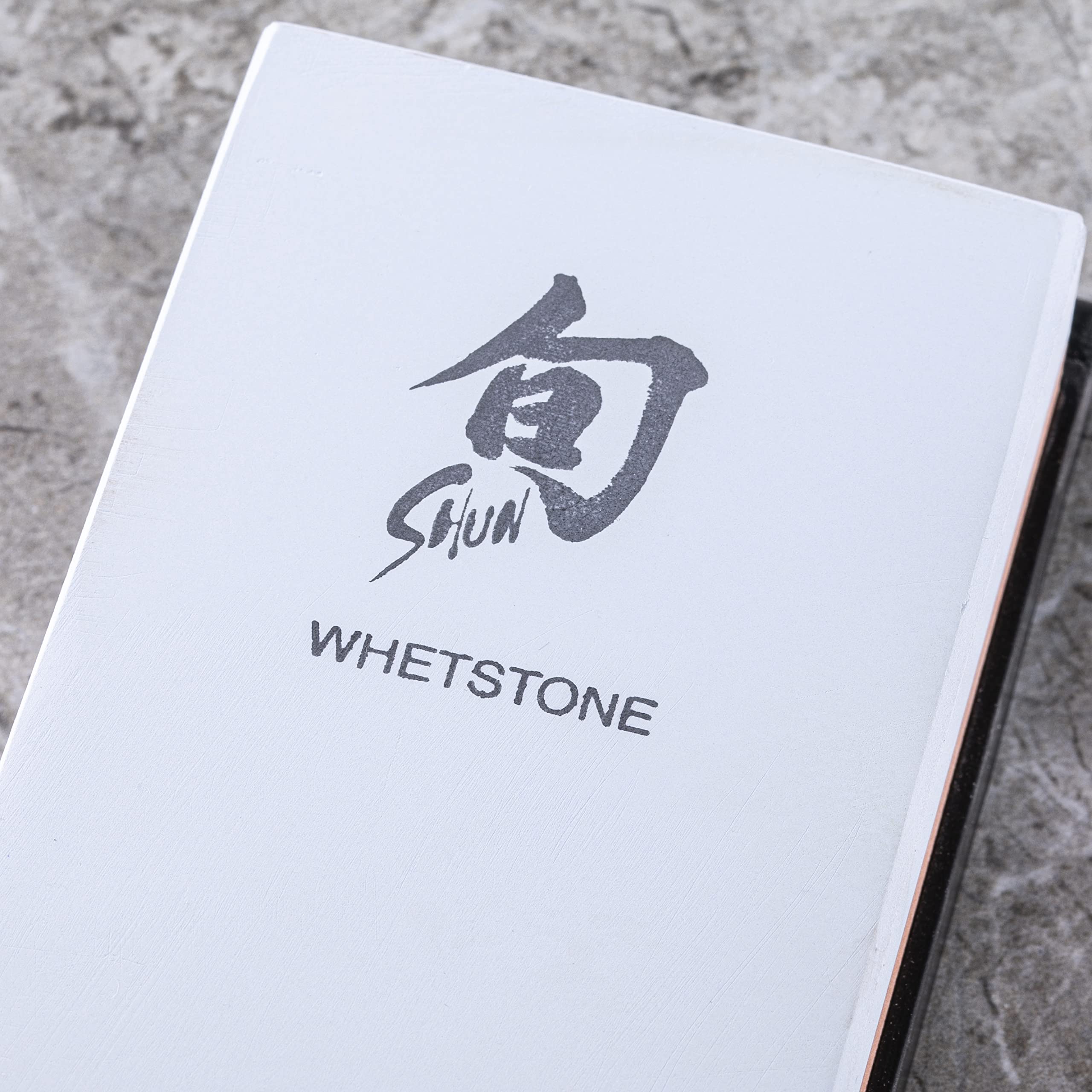 Shun Combination Whetstone for Knife Sharpening, 300 and 1000 Grit, DM0708, 6", Light Gray