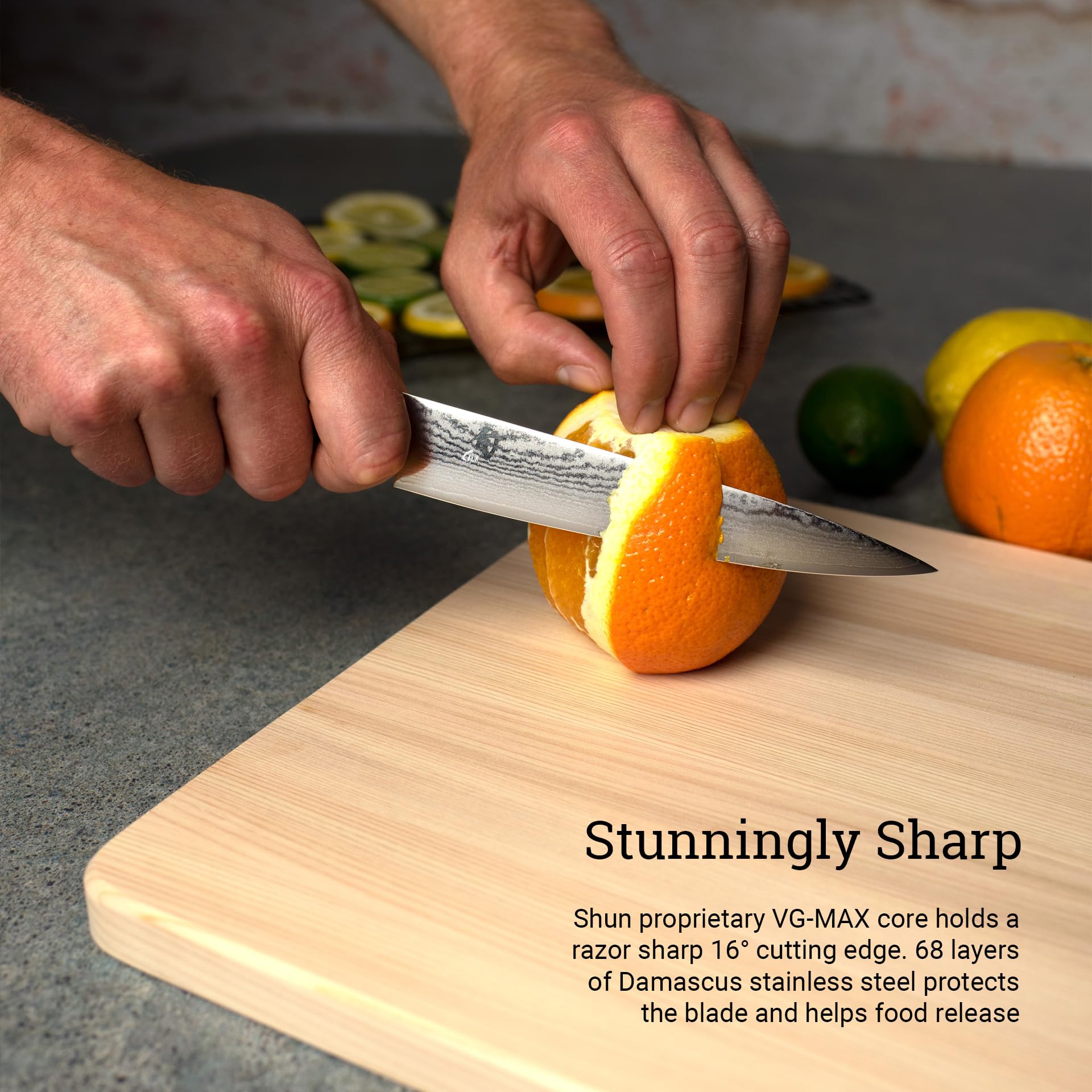 Shun Cutlery Classic Utility Knife 6", Narrow, Straight-Bladed Kitchen Knife Perfect for Precise Cuts, Ideal for Preparing Sandwiches or Trimming Small Vegetables, Handcrafted Japanese Knife