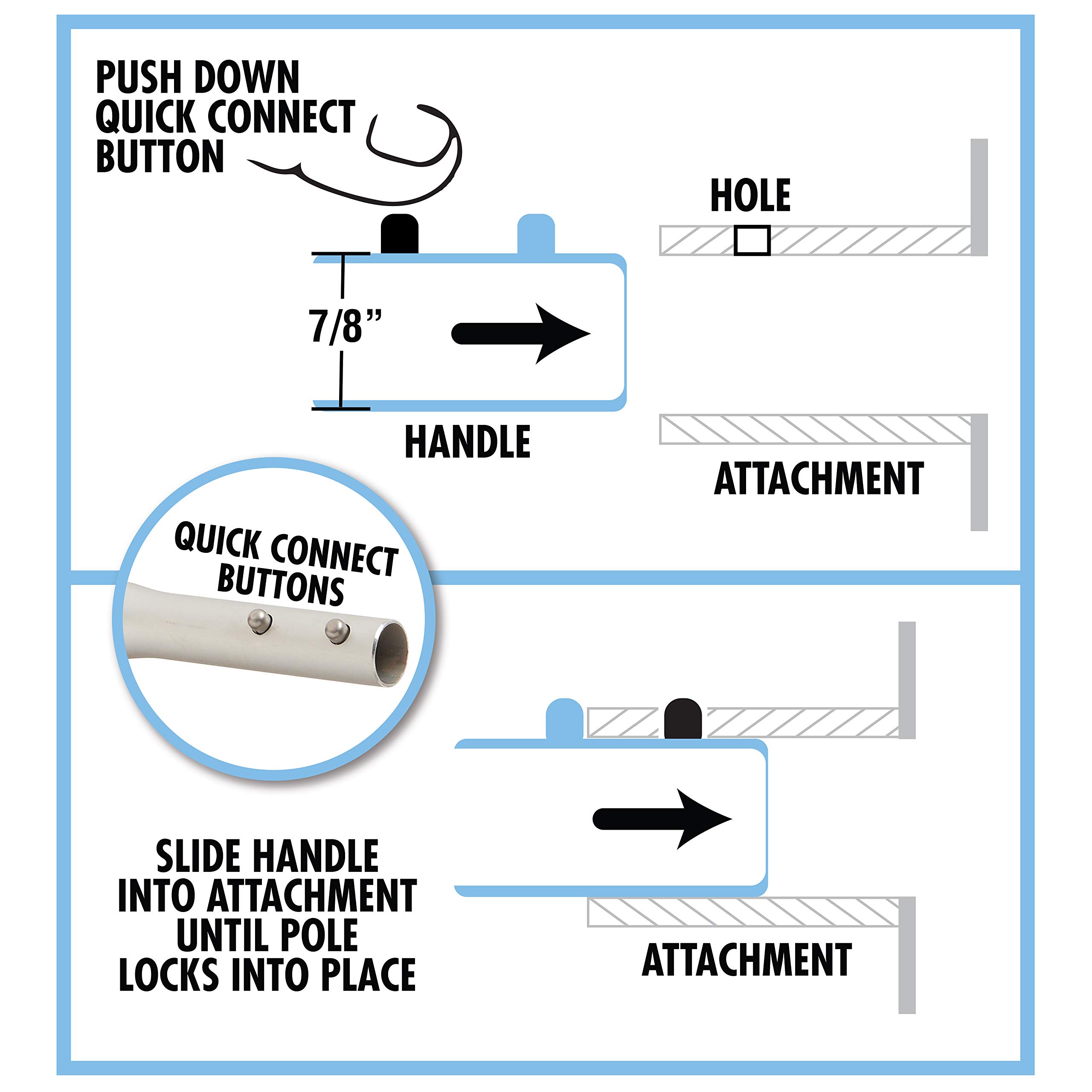 STAR BRITE Super Absorbent Chamois Mop - Quick Connect Fits All Extend-A-Brush STAR BRITE Handles (040032)