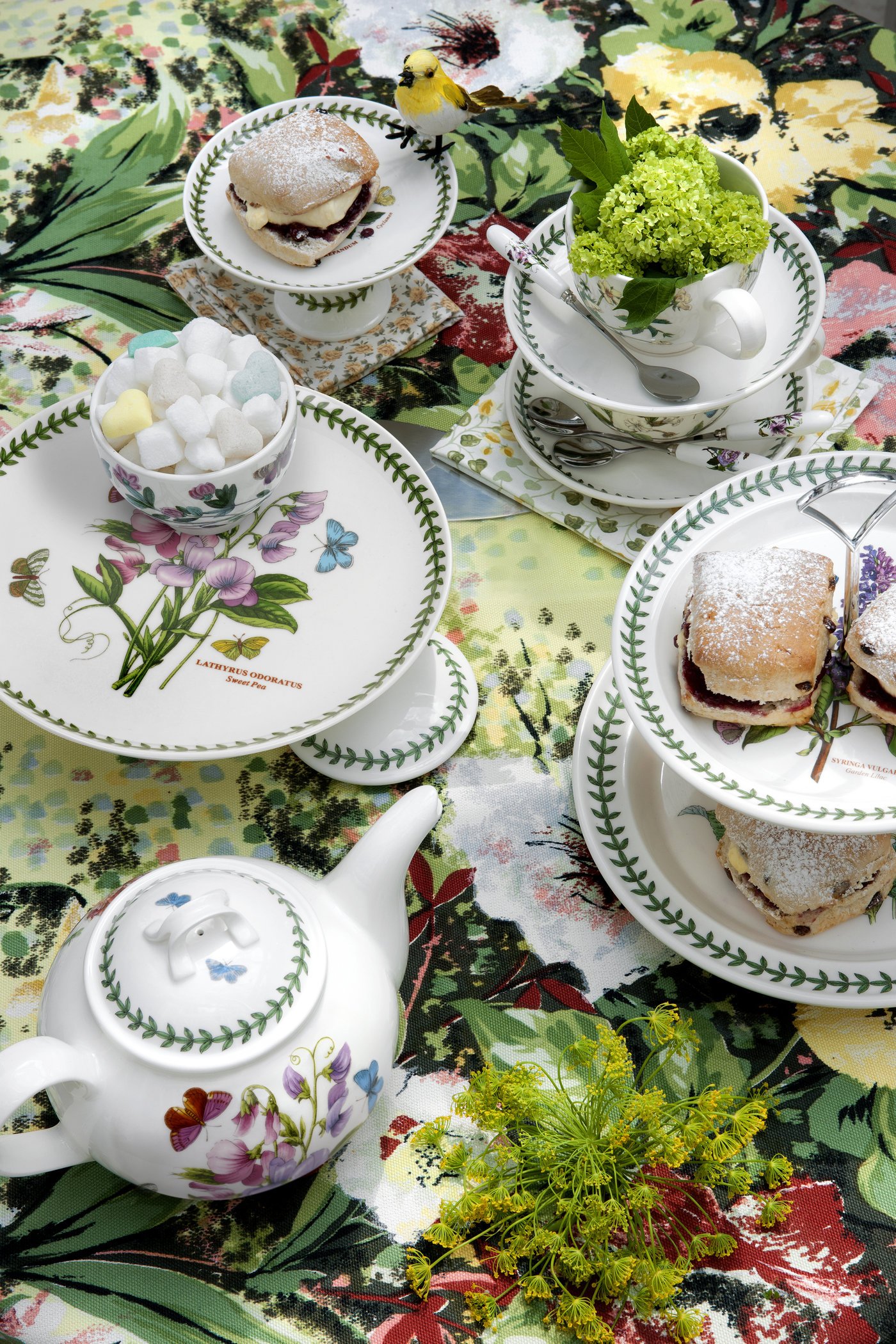 Portmeirion Botanic Garden Dinner Plates, Set of 6 Assorted Motifs