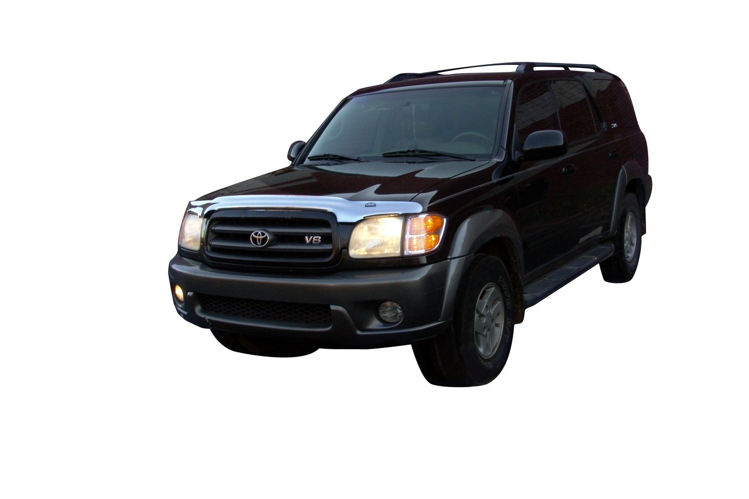 Auto Ventshade [AVS] Bugflector II / Hood Shield | High Profile | Smoke, 1 pc | 25429 | Fits 2000 - 2006 Toyota Tundra (Behind Grille), 2001 - 2004 Sequoia (Behind Grille)