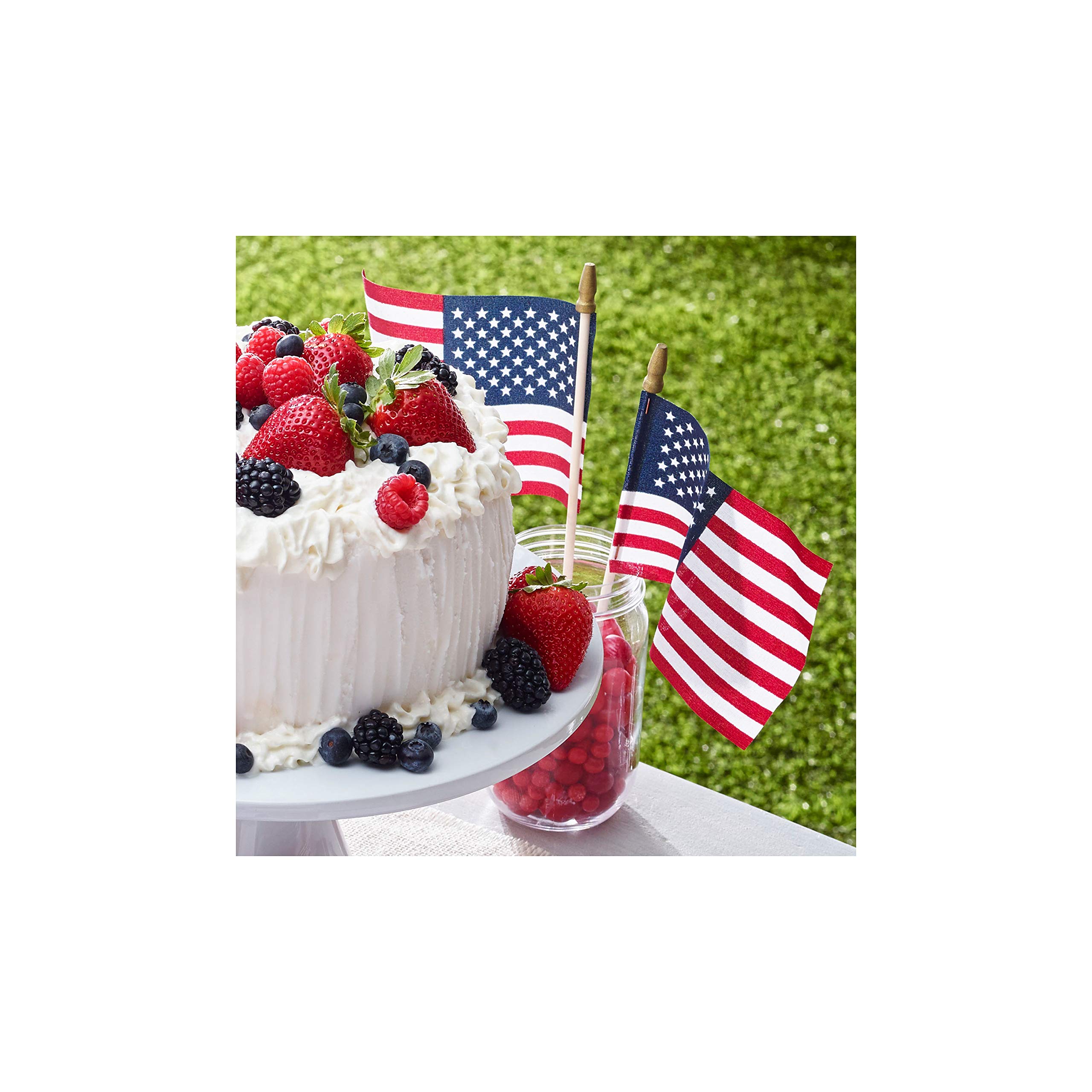Medium Plastic Serving Tray- Red, White and Blue Patriotic