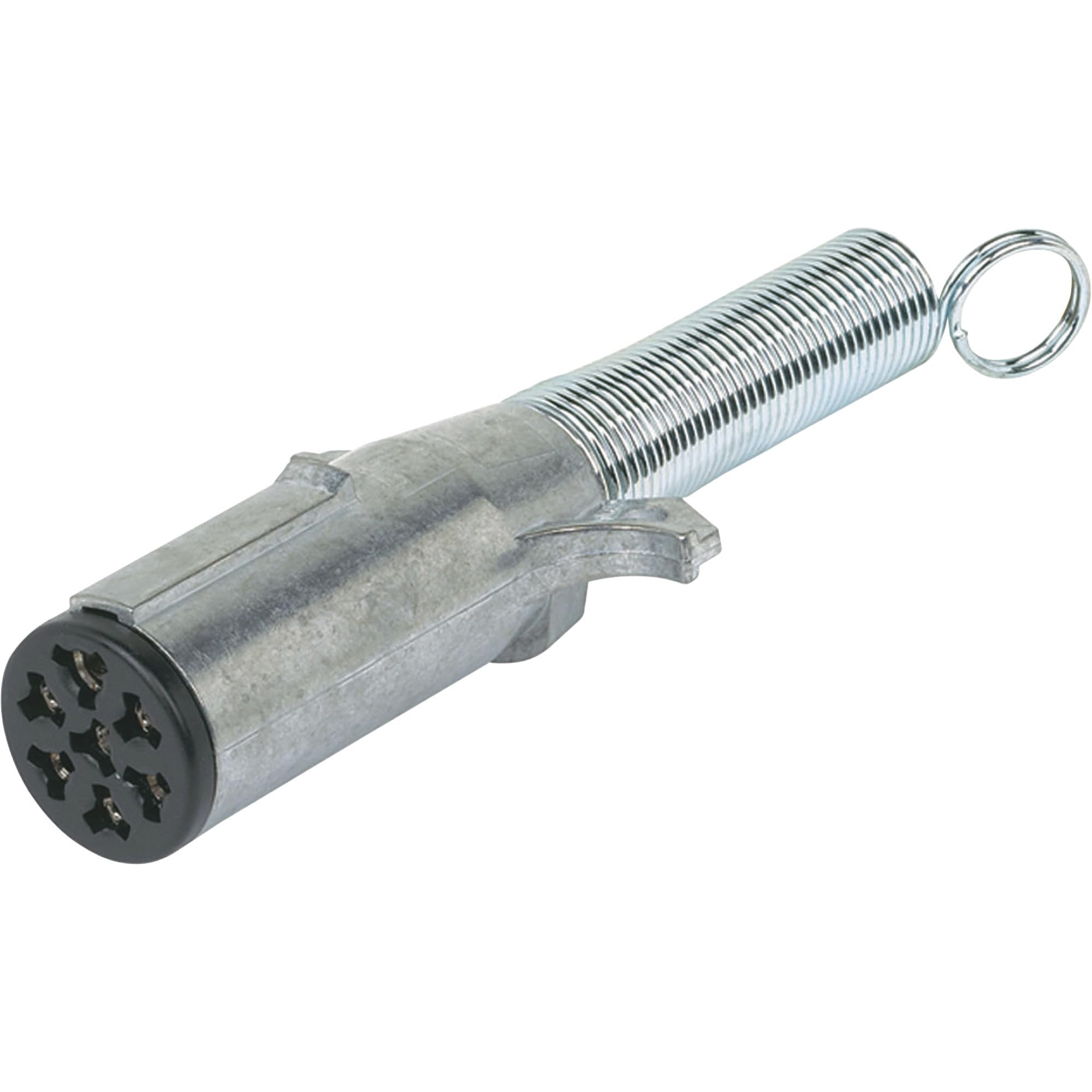 Hopkins 52027 7 Way Pin Type Trailer End Connector with Cable Protector