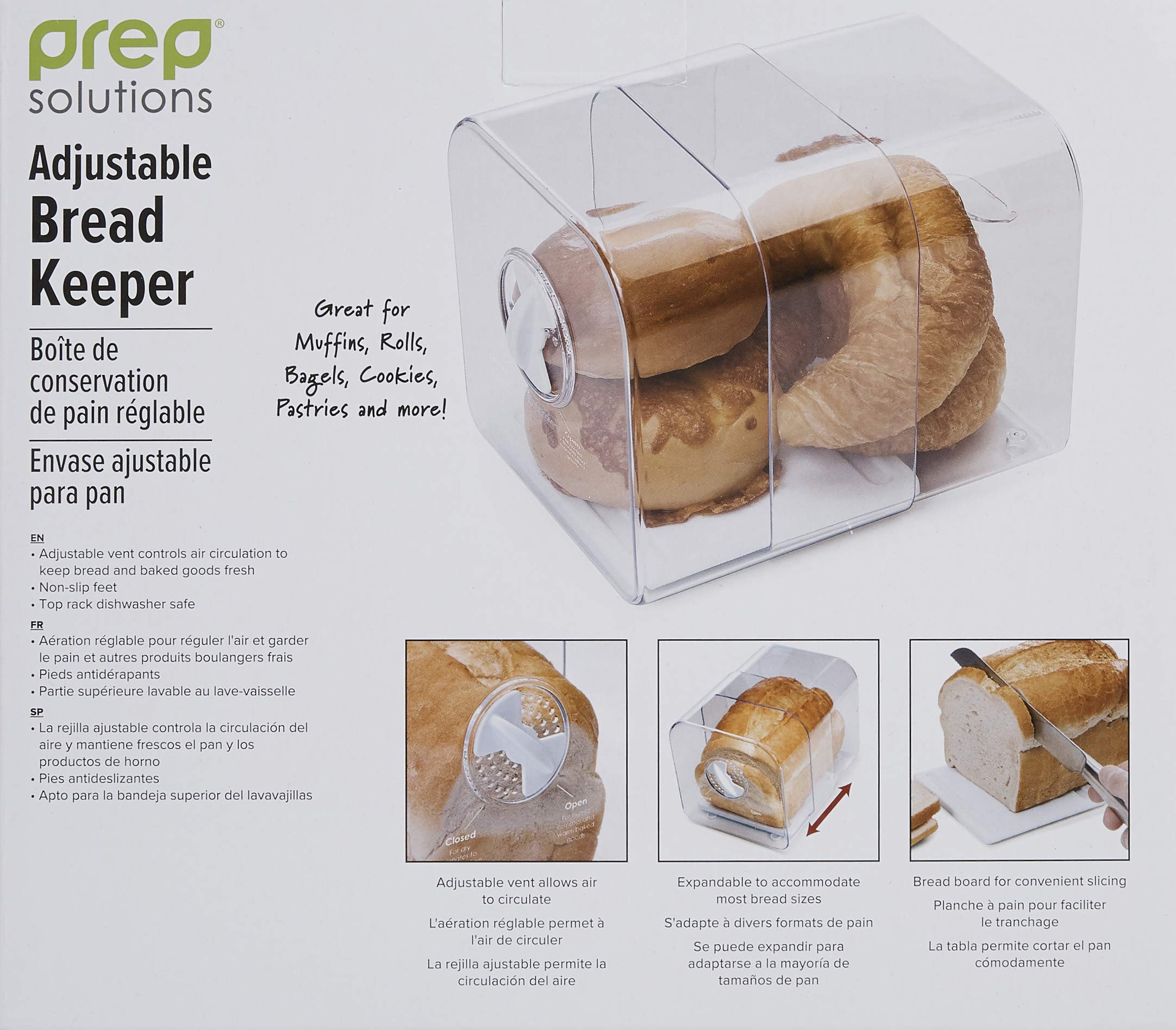 Prep Solutions by Progressive Expandable Bread Keeper with Adjustable Air Vent