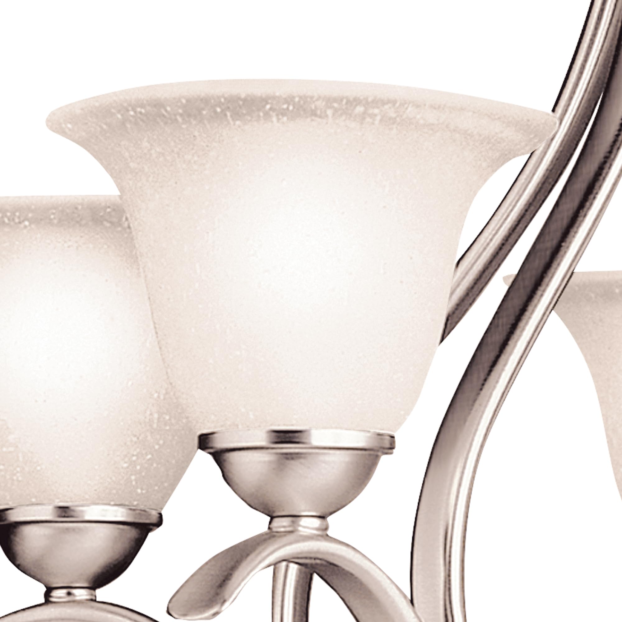 Kichler Dover 23" 5 Light Chandelier with Etched Seeded Glass in Brushed Nickel