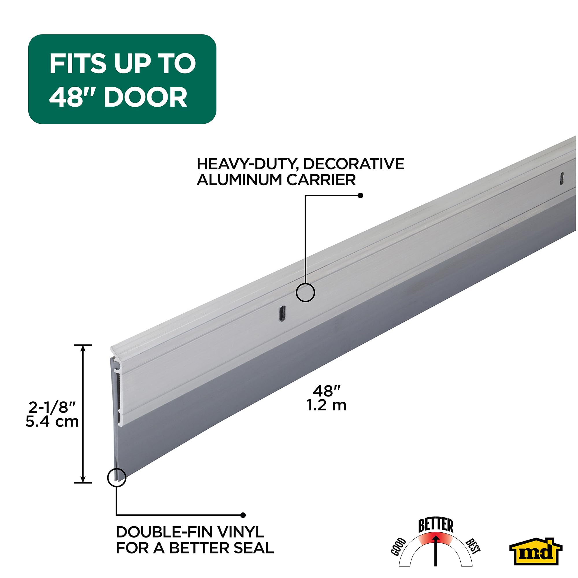 M-D Building Products 5413 48-Inch Deluxe Aluminum and Vinyl Door Sweep
