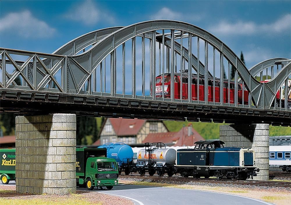 Faller 120536 Through Arch Bridge XL HO Scale Building Kit, 14"