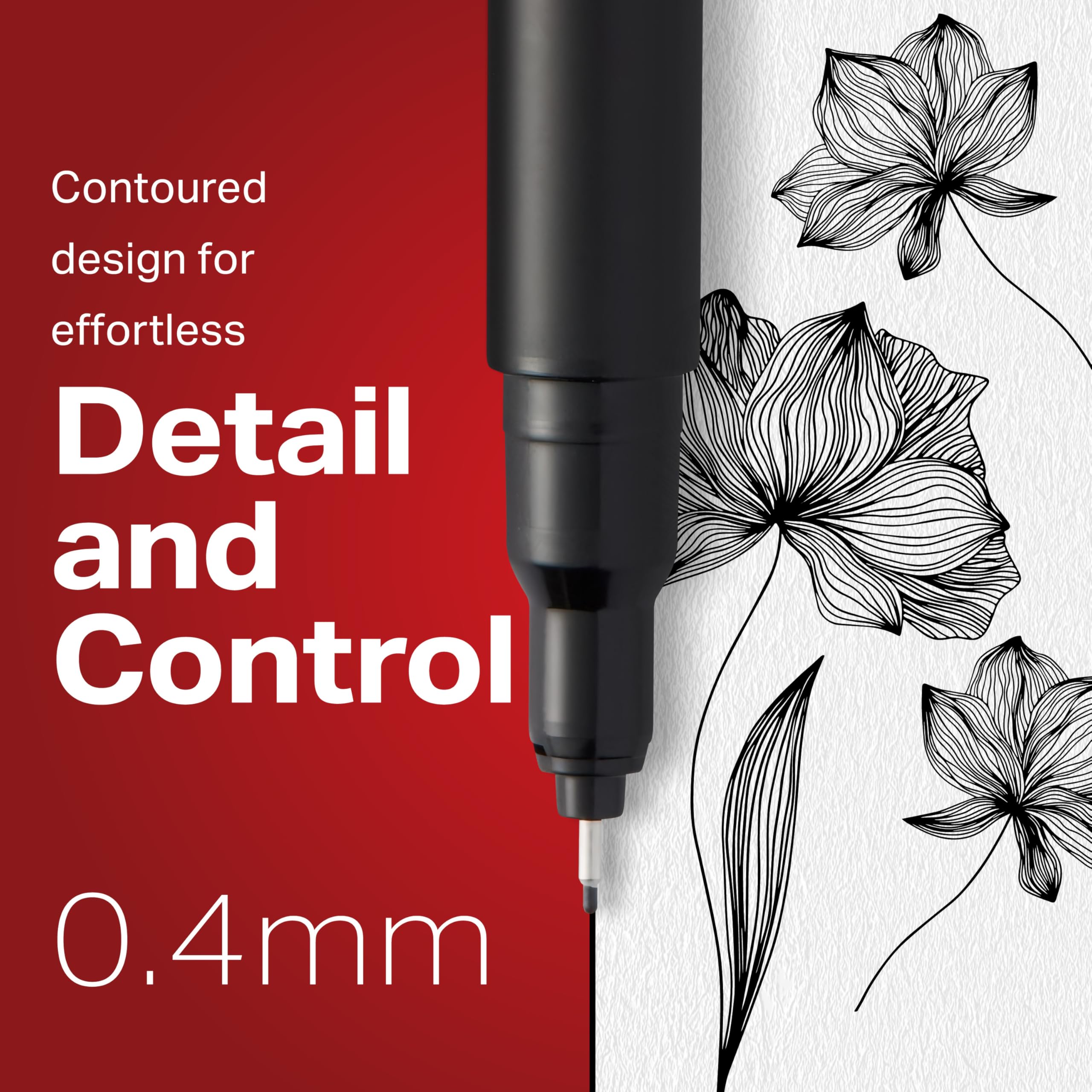 SHARPIE Felt Tip Pens, Fine Point (0.4mm), Black, 12 Count