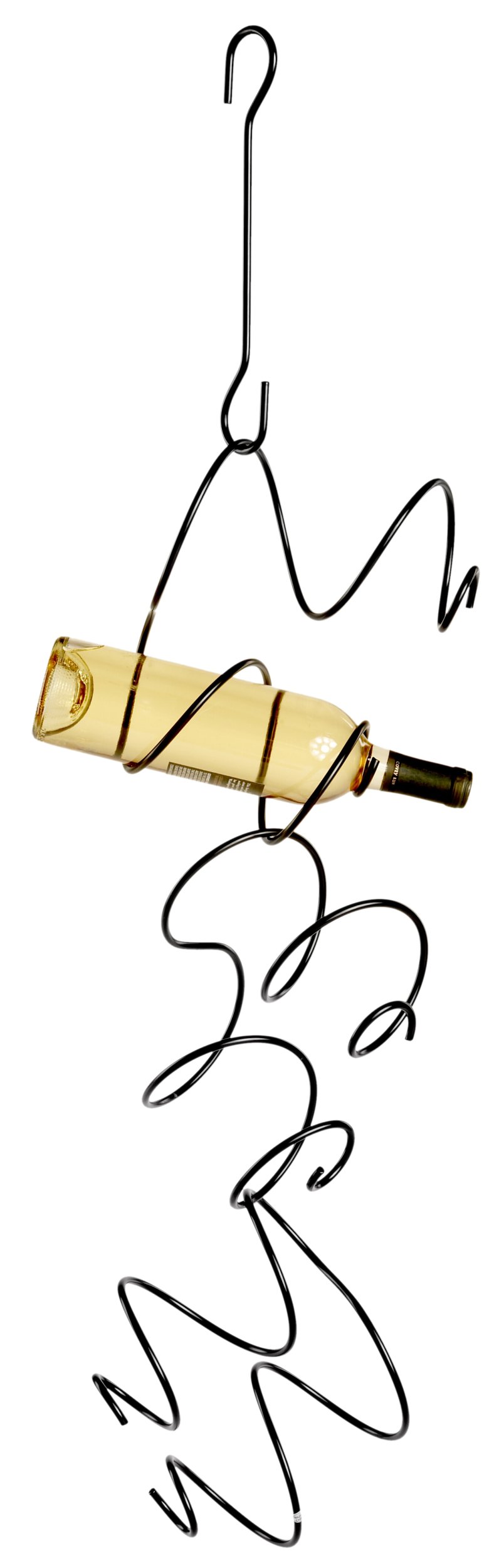 Oenophilia Climbing Tendril Hanging Wine Rack - 6 Bottle, Metal, Ceiling or Wall Mounted Wine Rack Connector Designs for Premium Wine Storage
