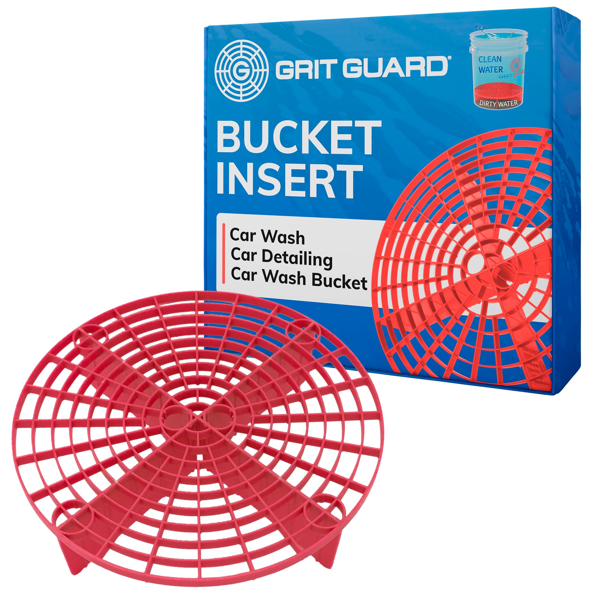 The Grit Guard Insert (Red) - Fits 12 inch Diameter Bucket