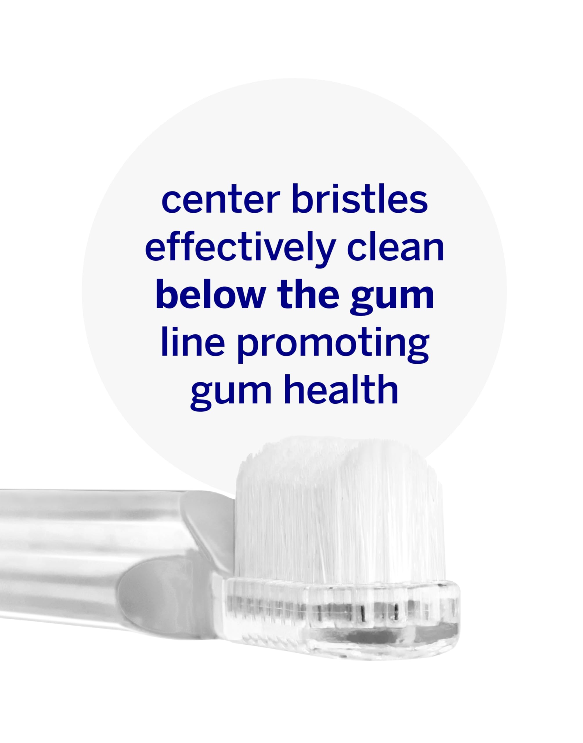 Supersmile New Generation Toothbrush w/ Patented 45° Soft Nylon Bristles - Whitening Tooth Brush w/ Ergonomic Handle Guarantees ADA Recommended Brushing Angle for Adults & Children (Clear)
