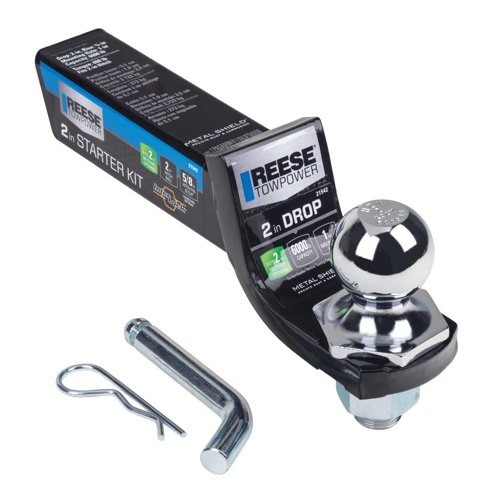 Reese Towpower 21542 Class III Towing Starter Kit, Black with Ch Ball