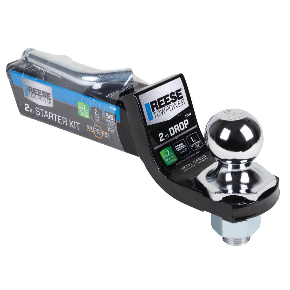 Reese Towpower 21542 Class III Towing Starter Kit, Black with Ch Ball